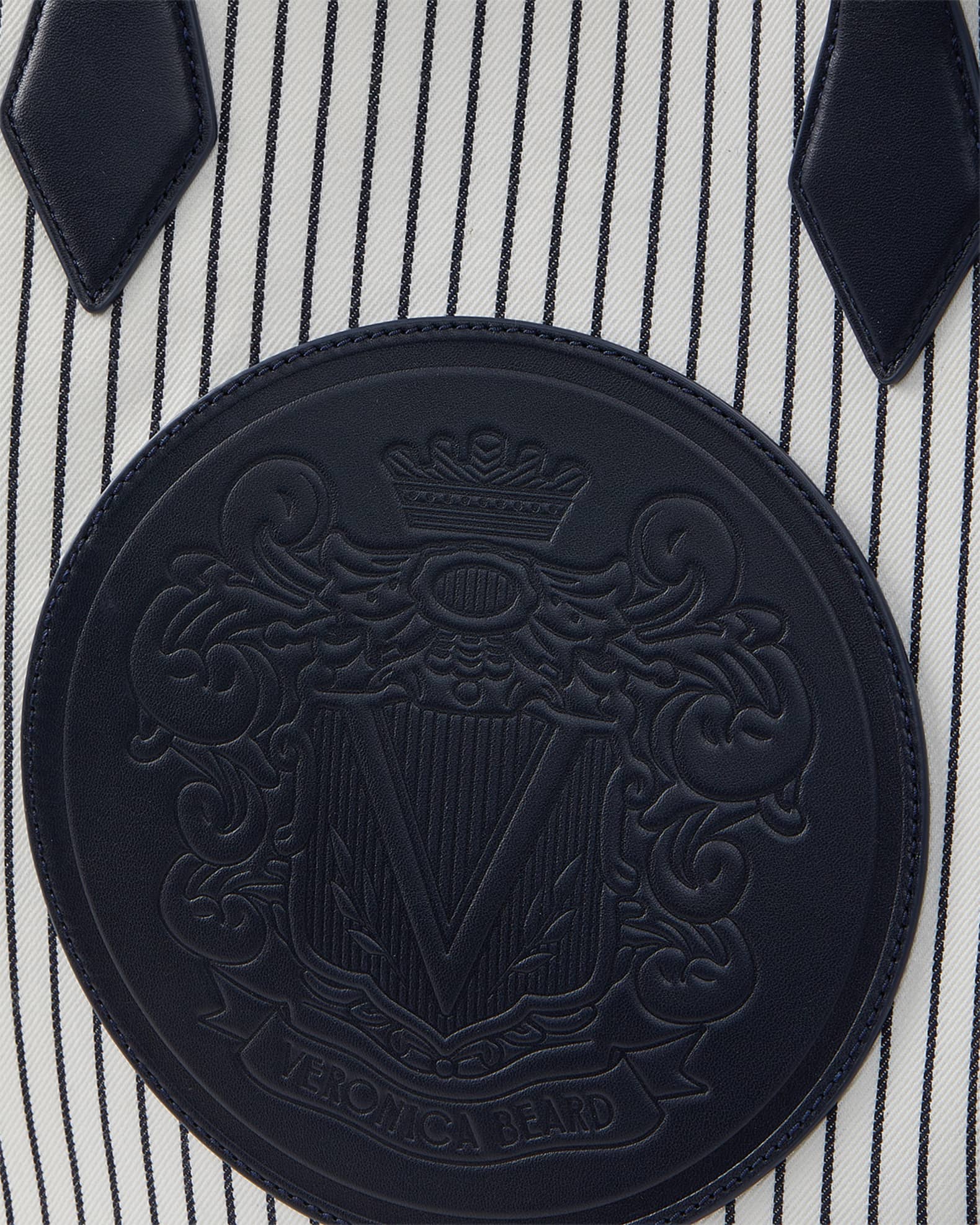 Veronica Beard The Crest Large Striped Canvas Tote Bag | Neiman Marcus