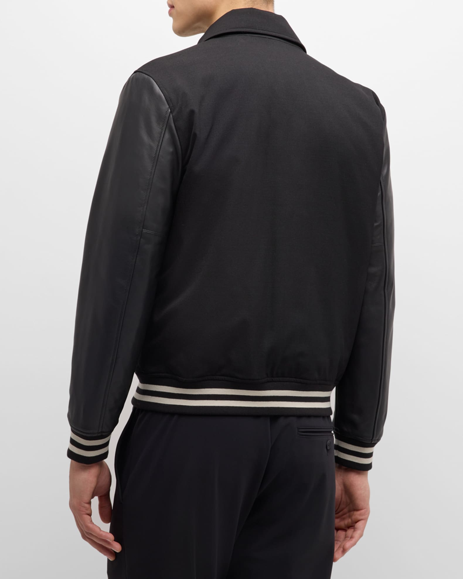 Theory Men's Varsity Jacket in Textured Gabardine | Neiman Marcus
