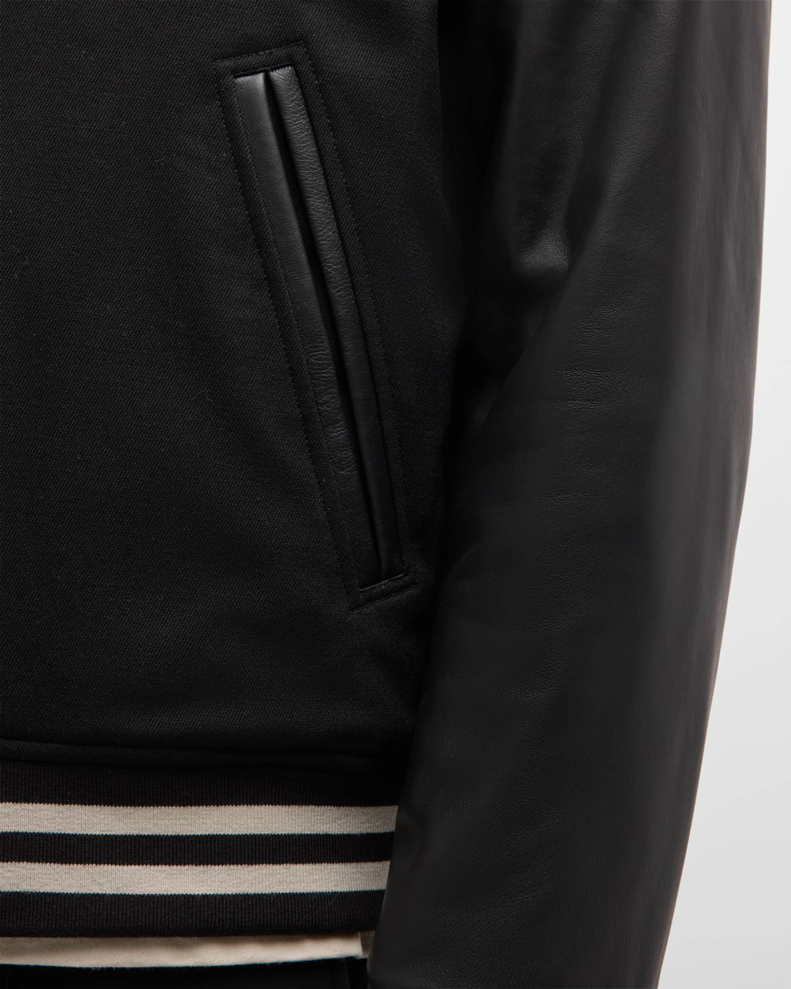 Theory Men's Varsity Jacket in Textured Gabardine | Neiman Marcus