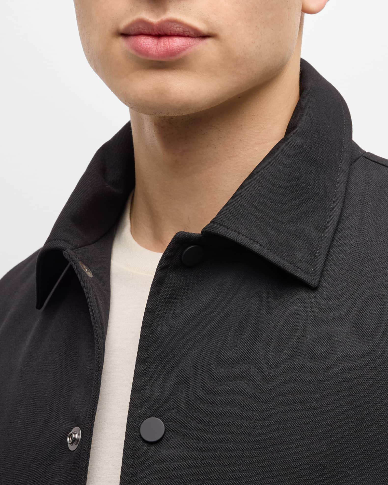 Theory Men's Varsity Jacket in Textured Gabardine | Neiman Marcus