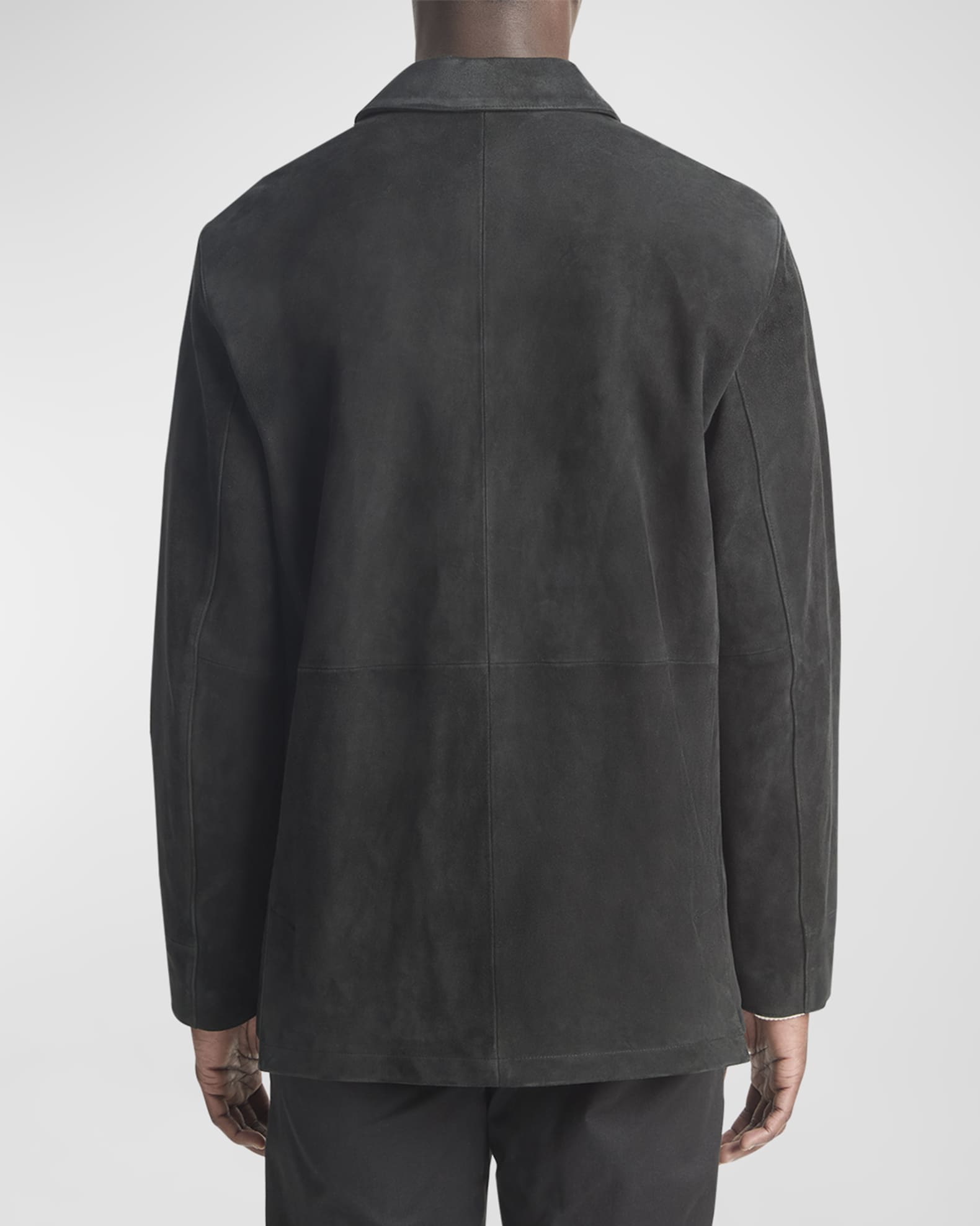 Vince Men's Suede Car Coat | Neiman Marcus