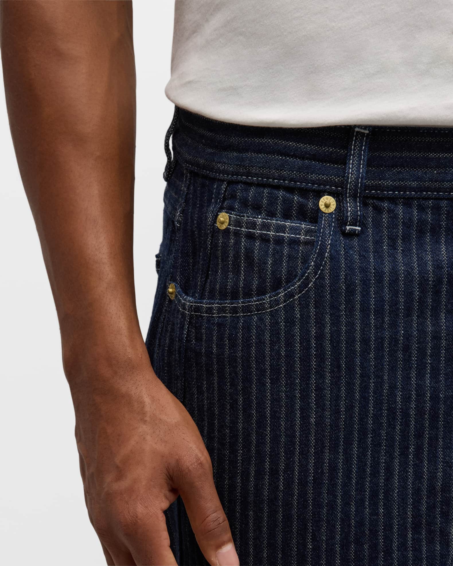 Kenzo Men's Tapered Striped Denim Jeans | Neiman Marcus