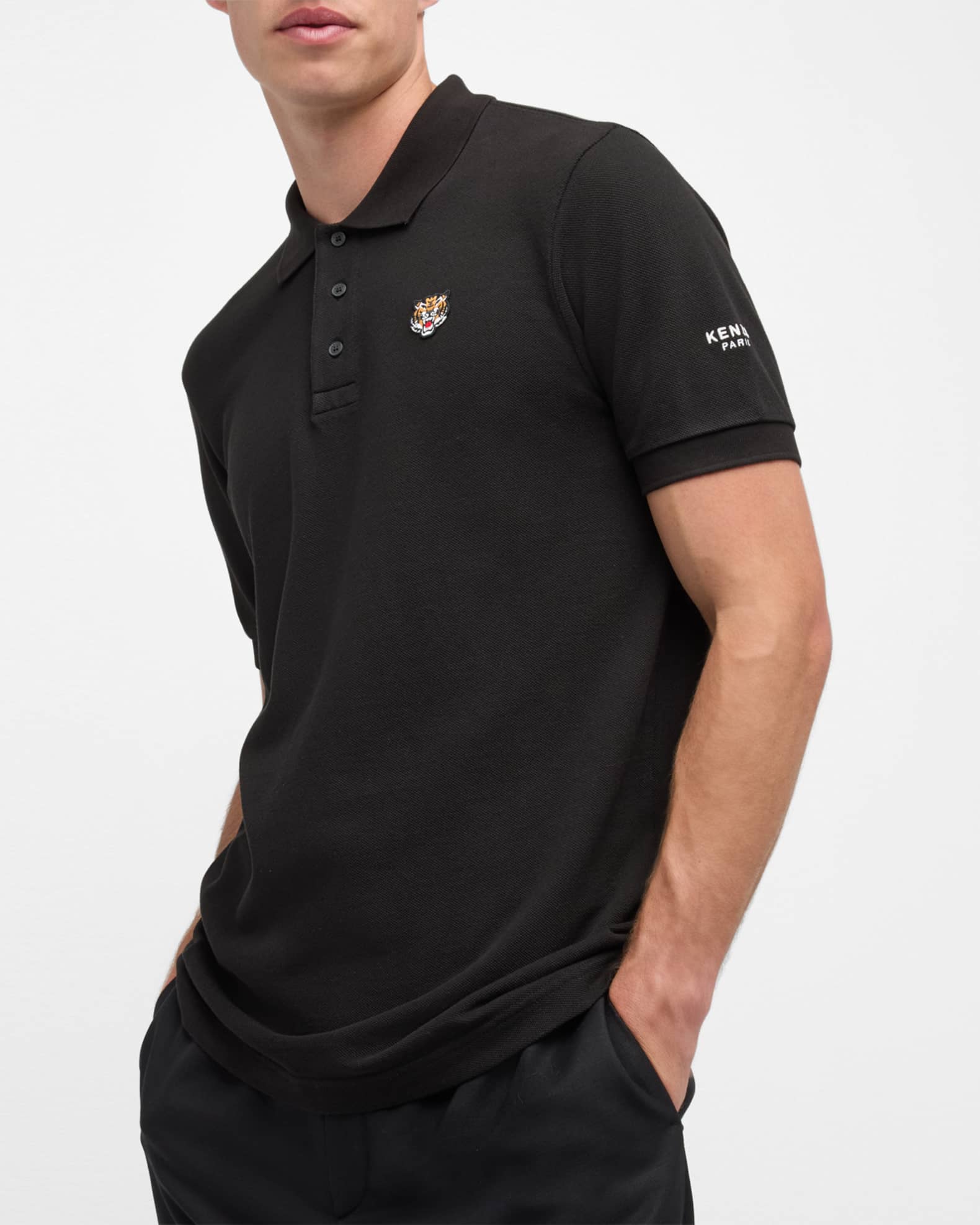 Kenzo Men's Lucky Tiger Slim Polo Shirt | Neiman Marcus