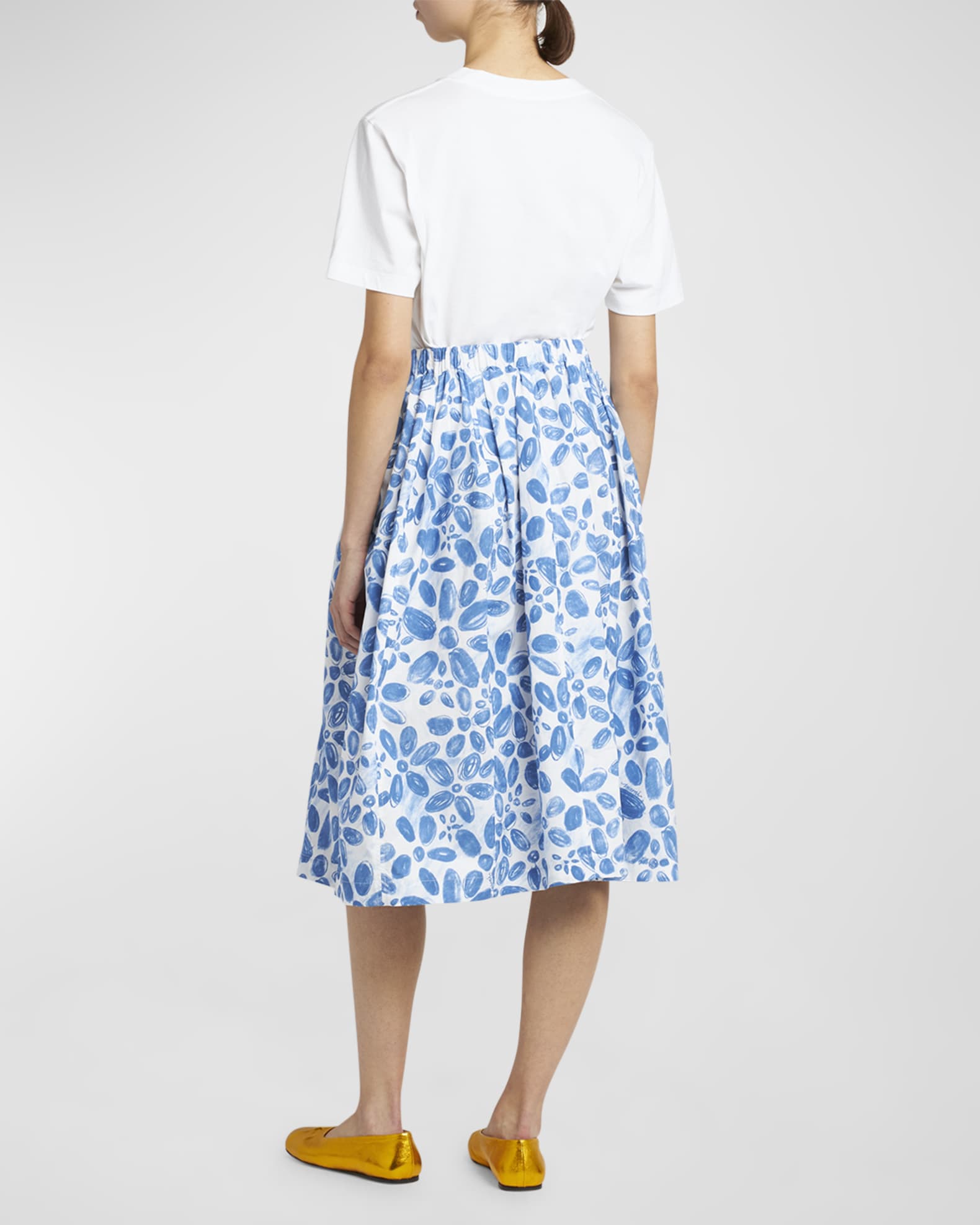 Marni Floral Print Midi Skirt | Neiman Marcus