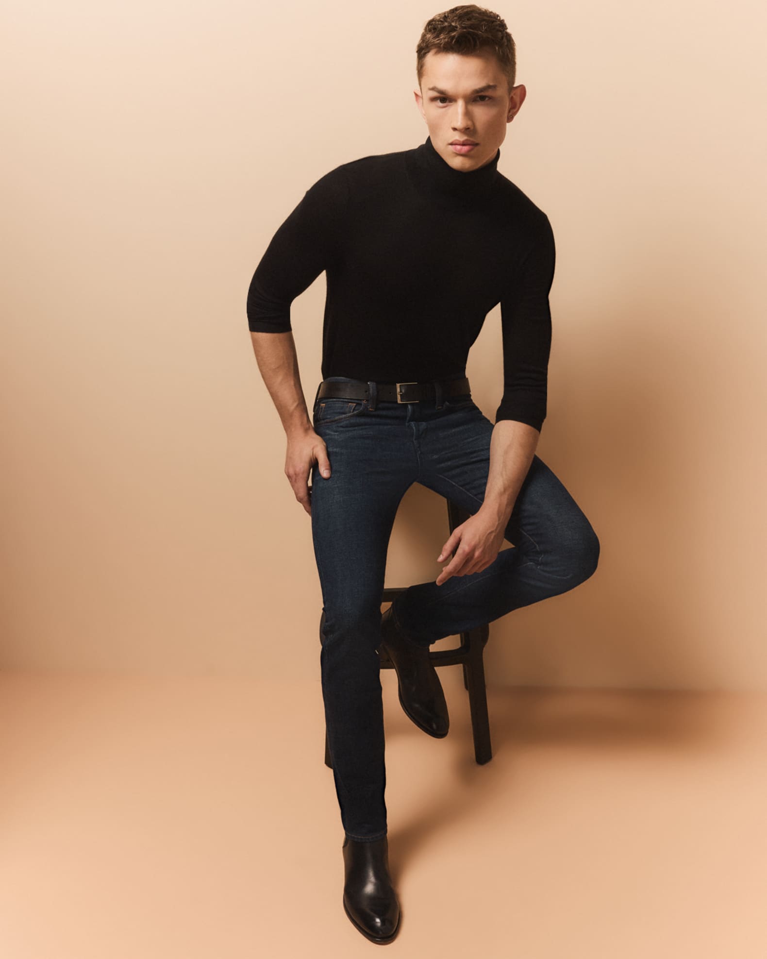 Neiman Marcus Men's Cashmere and Silk Turtleneck Sweater | Neiman Marcus