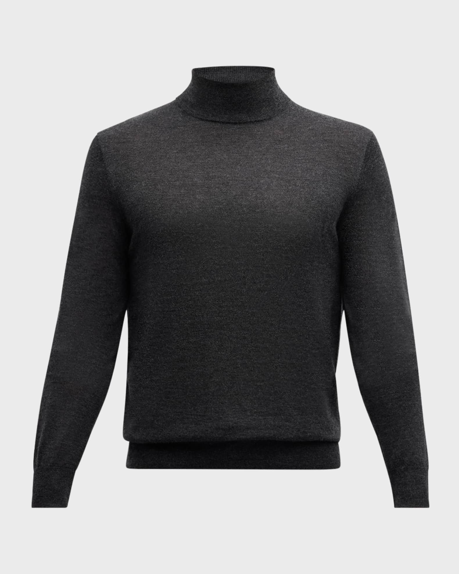 Neiman Marcus Men's Cashmere and Silk Mock-Neck Sweater | Neiman Marcus