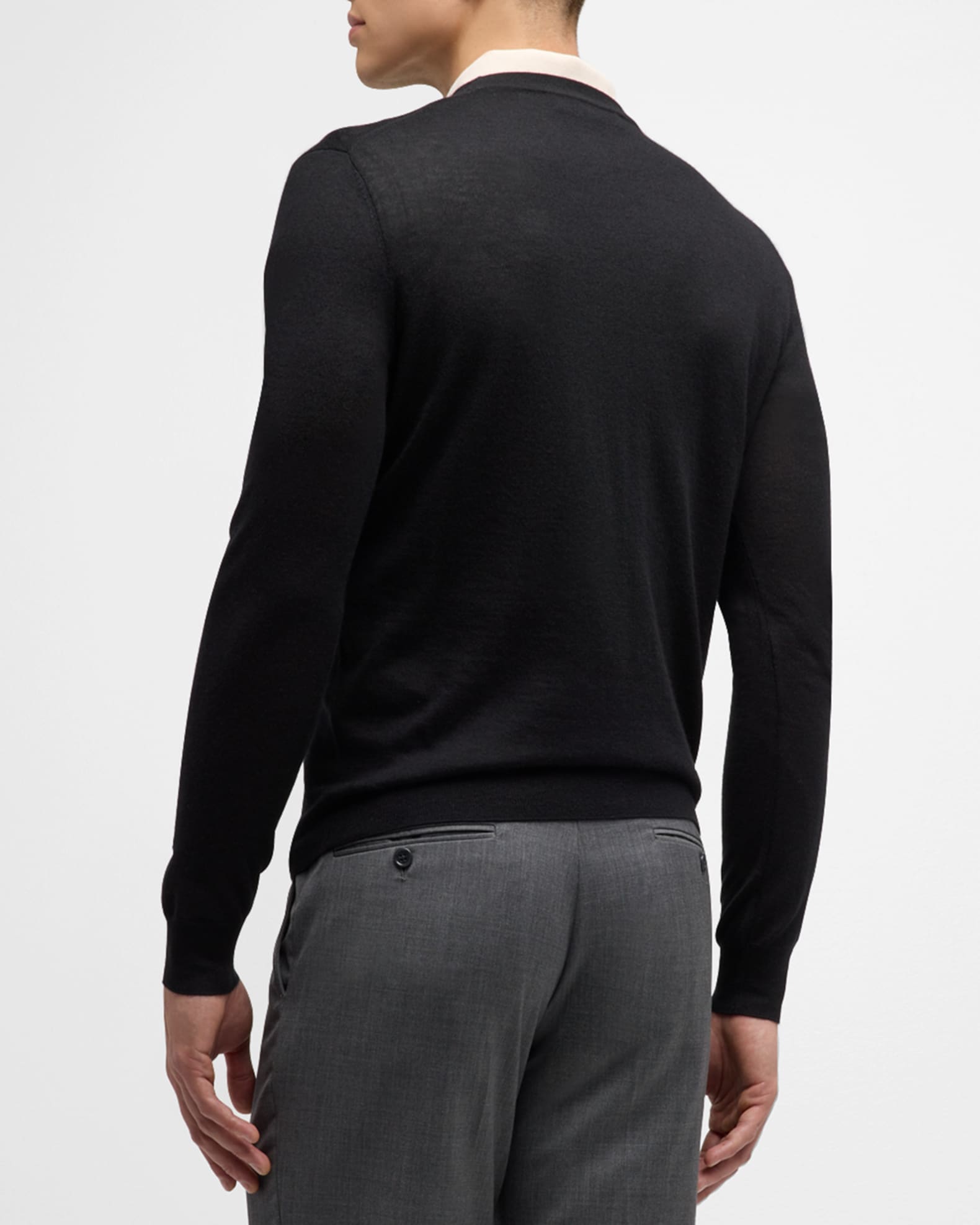 Neiman Marcus Men's Cashmere and Silk Crewneck Sweater | Neiman Marcus