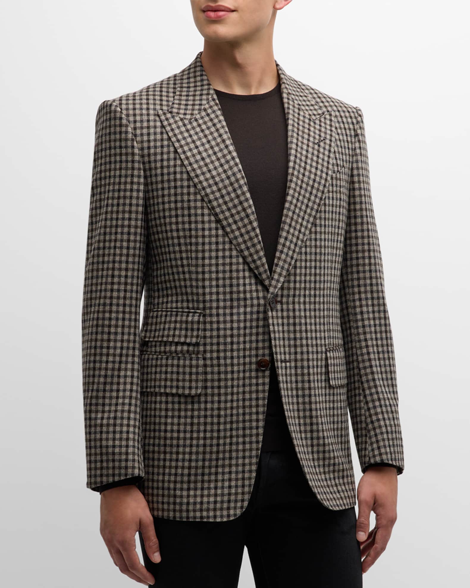 TOM FORD Men's Damier Shelton Check Sport Coat | Neiman Marcus