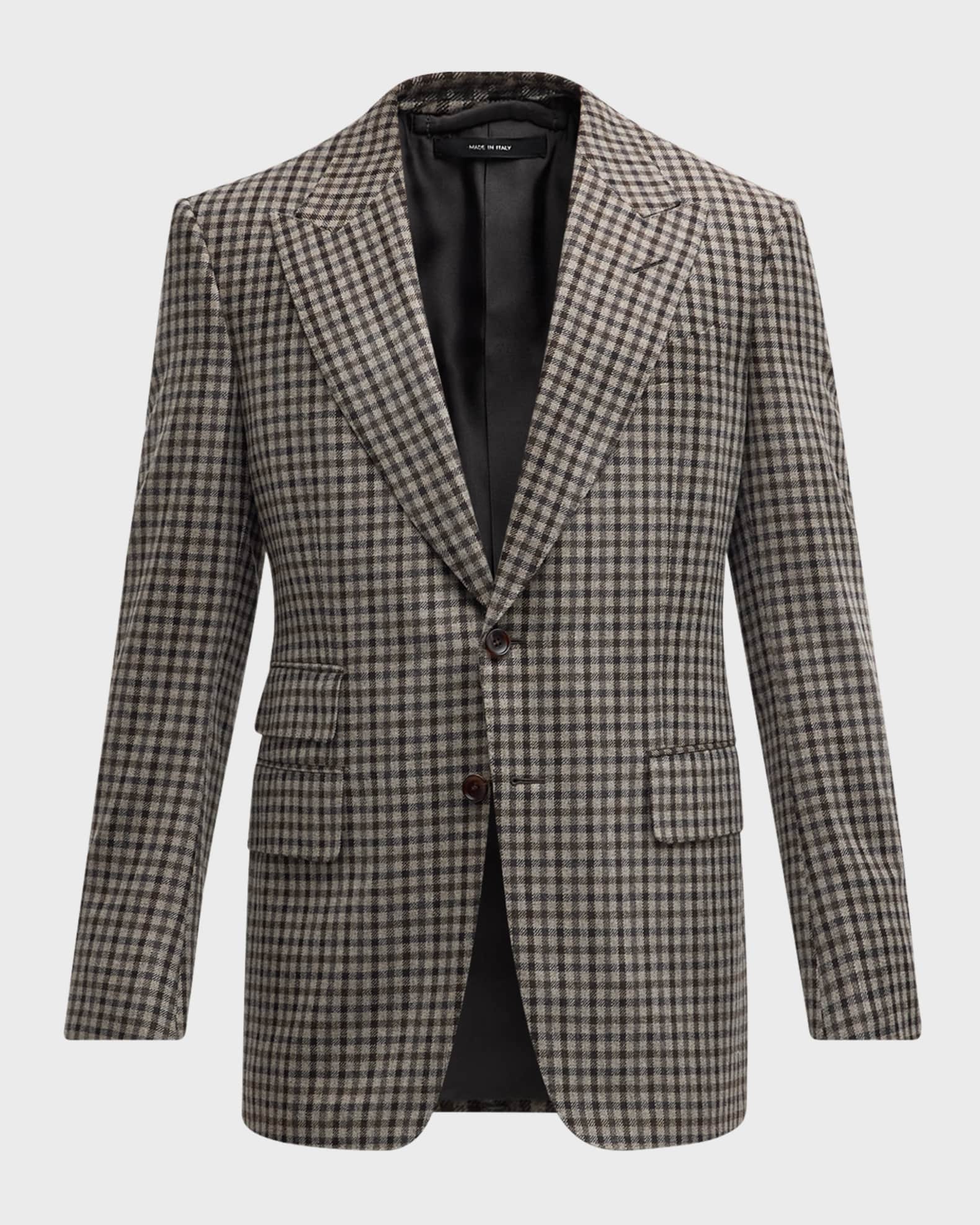 TOM FORD Men's Damier Shelton Check Sport Coat | Neiman Marcus