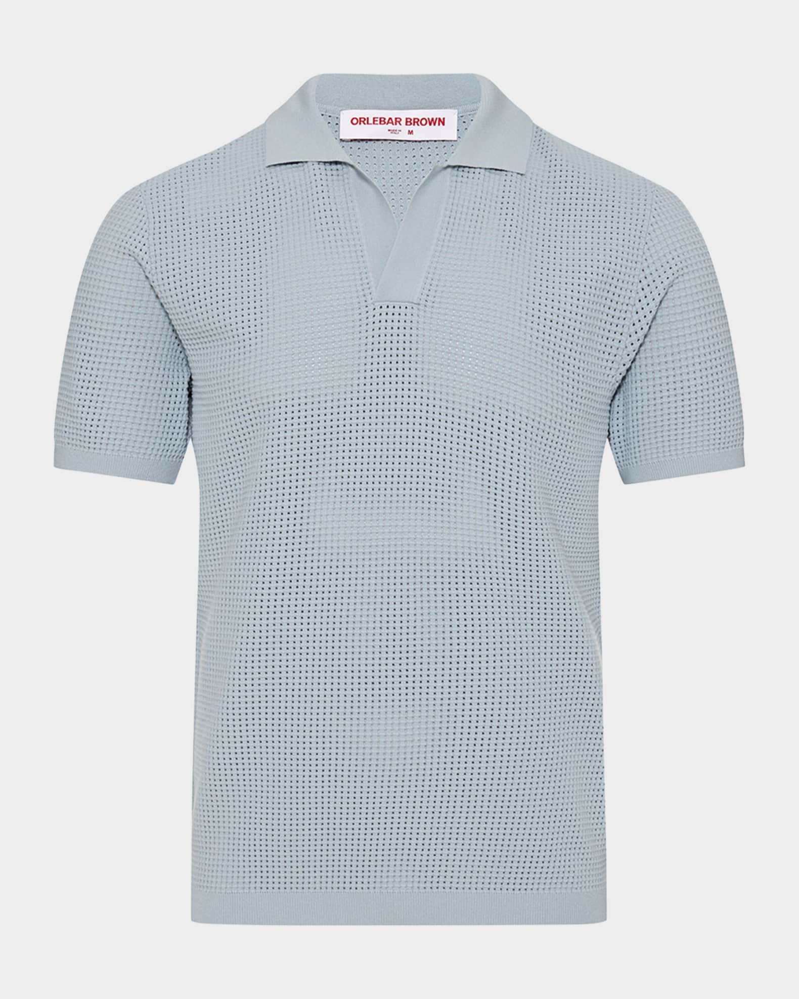 Orlebar Brown Men's Roddy Waffle Mesh Stitch Short-Sleeve Polo Shirt ...