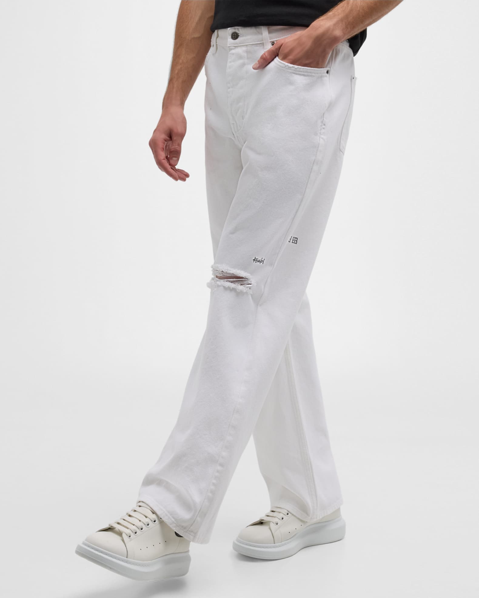 Ksubi Men's Bronko Polar Trashed Jeans | Neiman Marcus