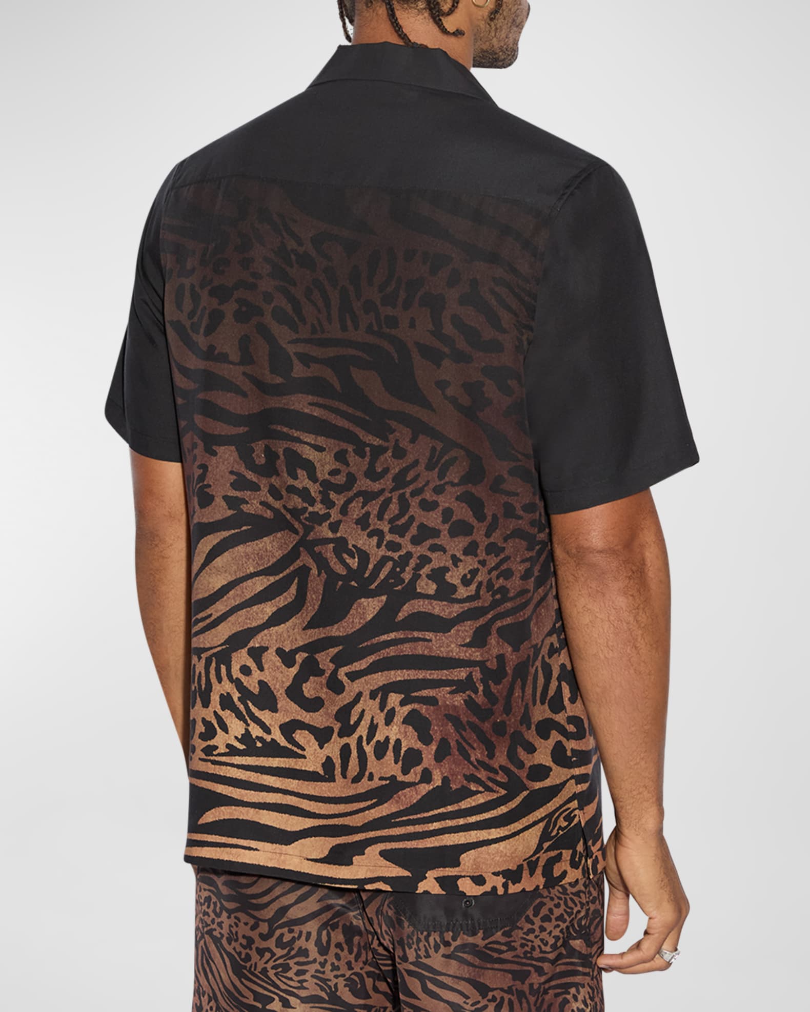 Ksubi Men's Sinners Leopard Resort Shirt | Neiman Marcus