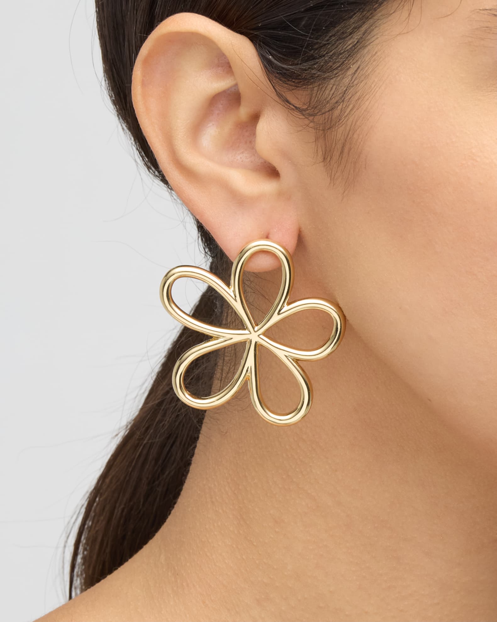 BaubleBar Jordy Gold Plated Flower Earrings Neiman Marcus