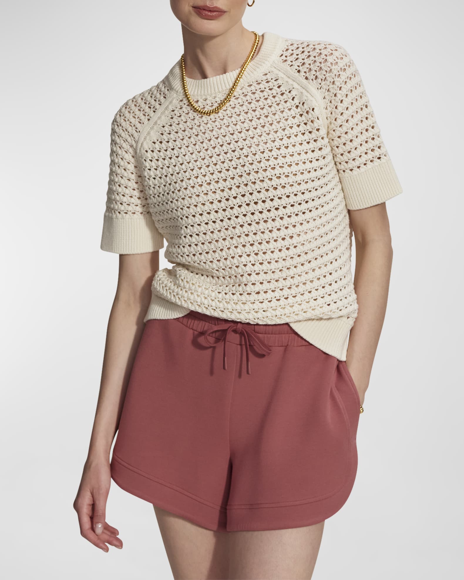 Varley Alva Open-Knit Pullover | Neiman Marcus