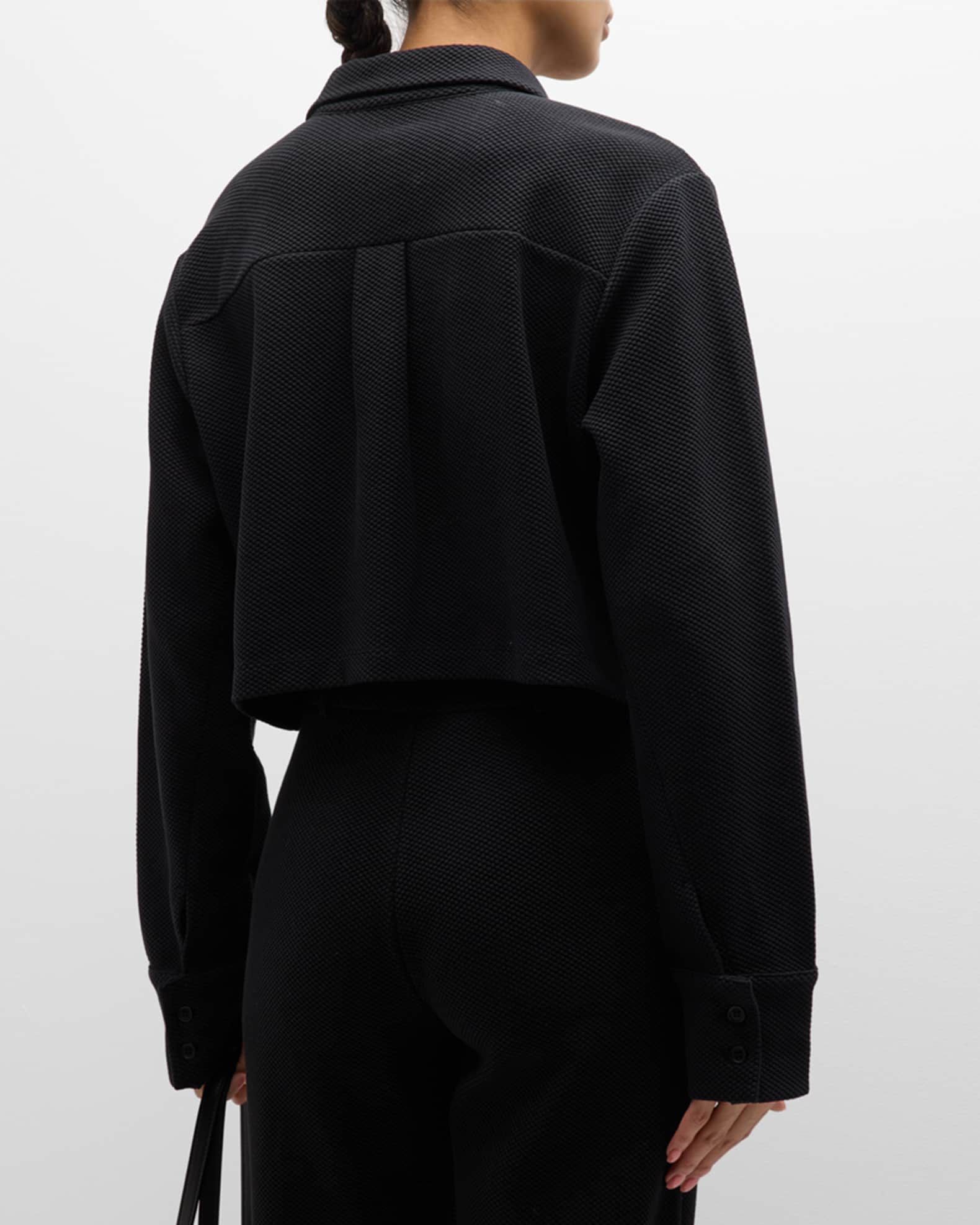 Moon Cropped Knit Blouse | Neiman Marcus