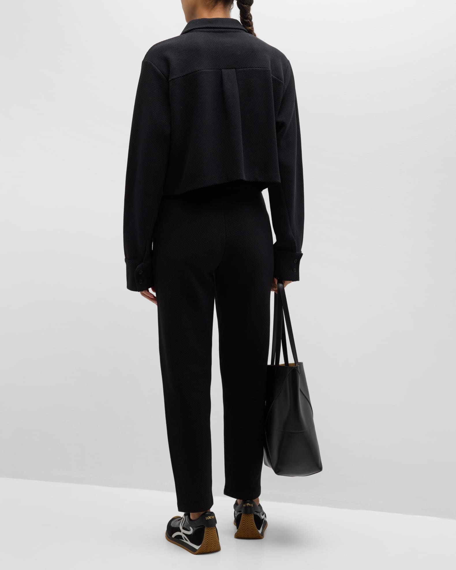 Moon Cropped Knit Blouse | Neiman Marcus