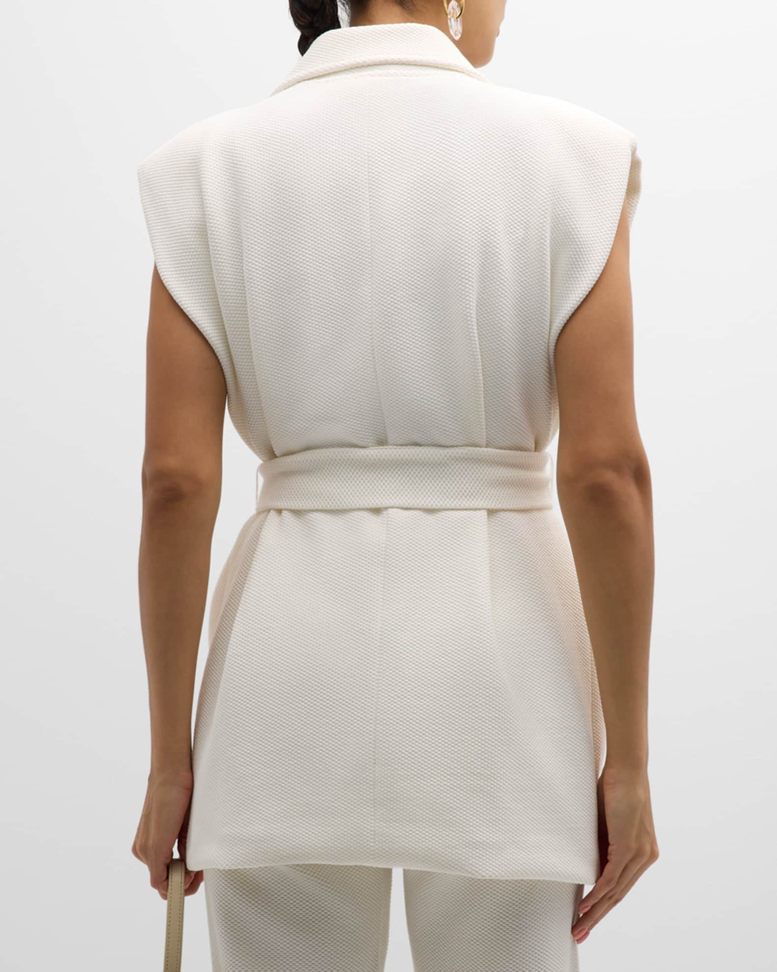 Lune Active Moon Belted Knit Vest | Neiman Marcus