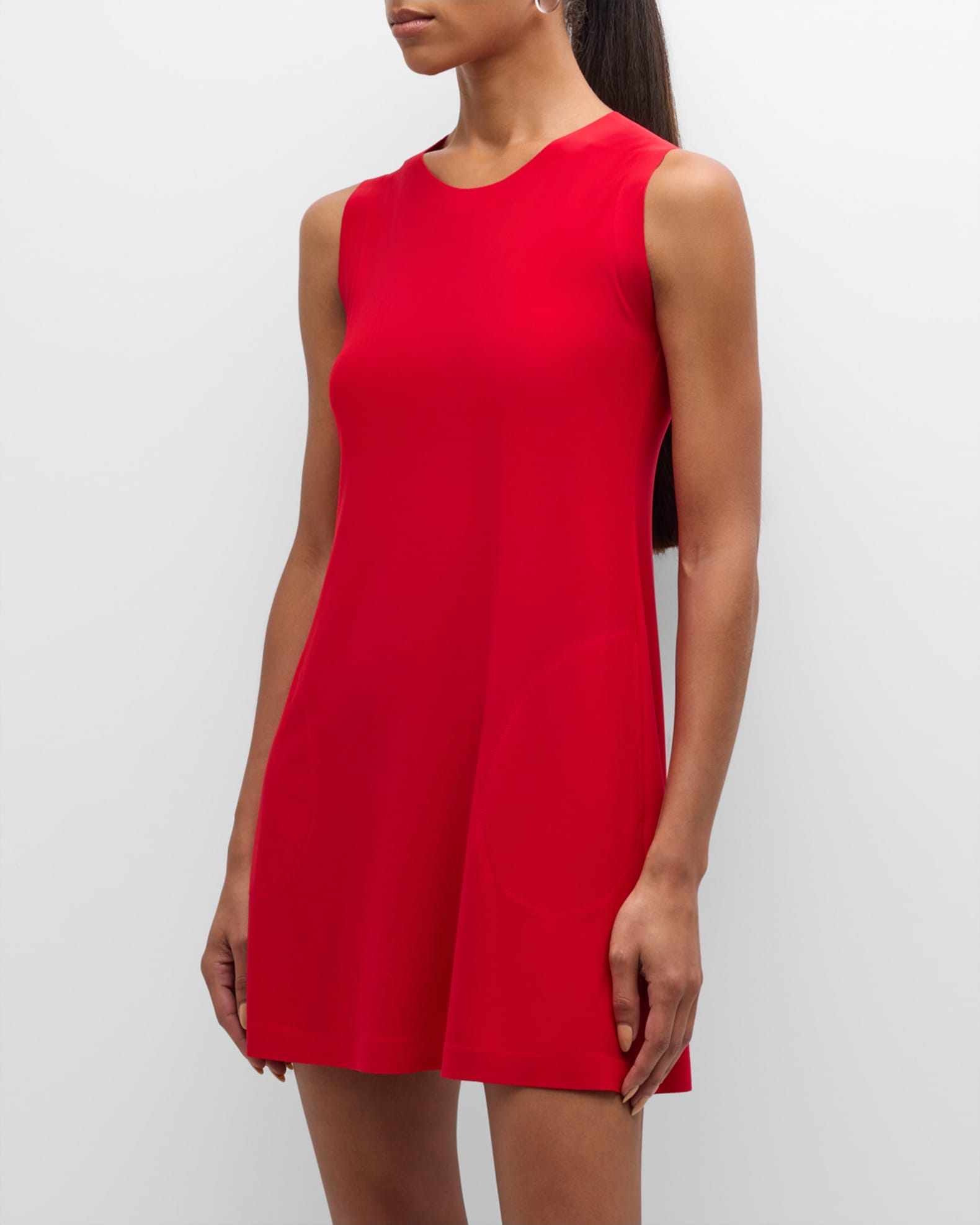 Norma Kamali Sleeveless Swing Mini Dress | Neiman Marcus