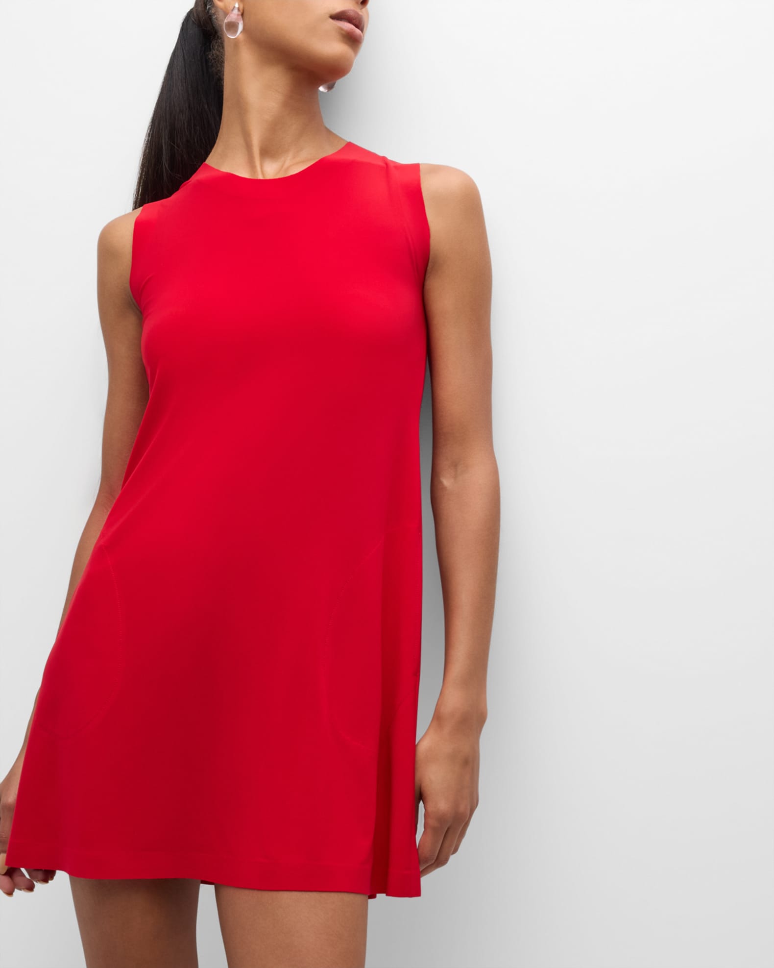 Norma Kamali Sleeveless Swing Mini Dress | Neiman Marcus