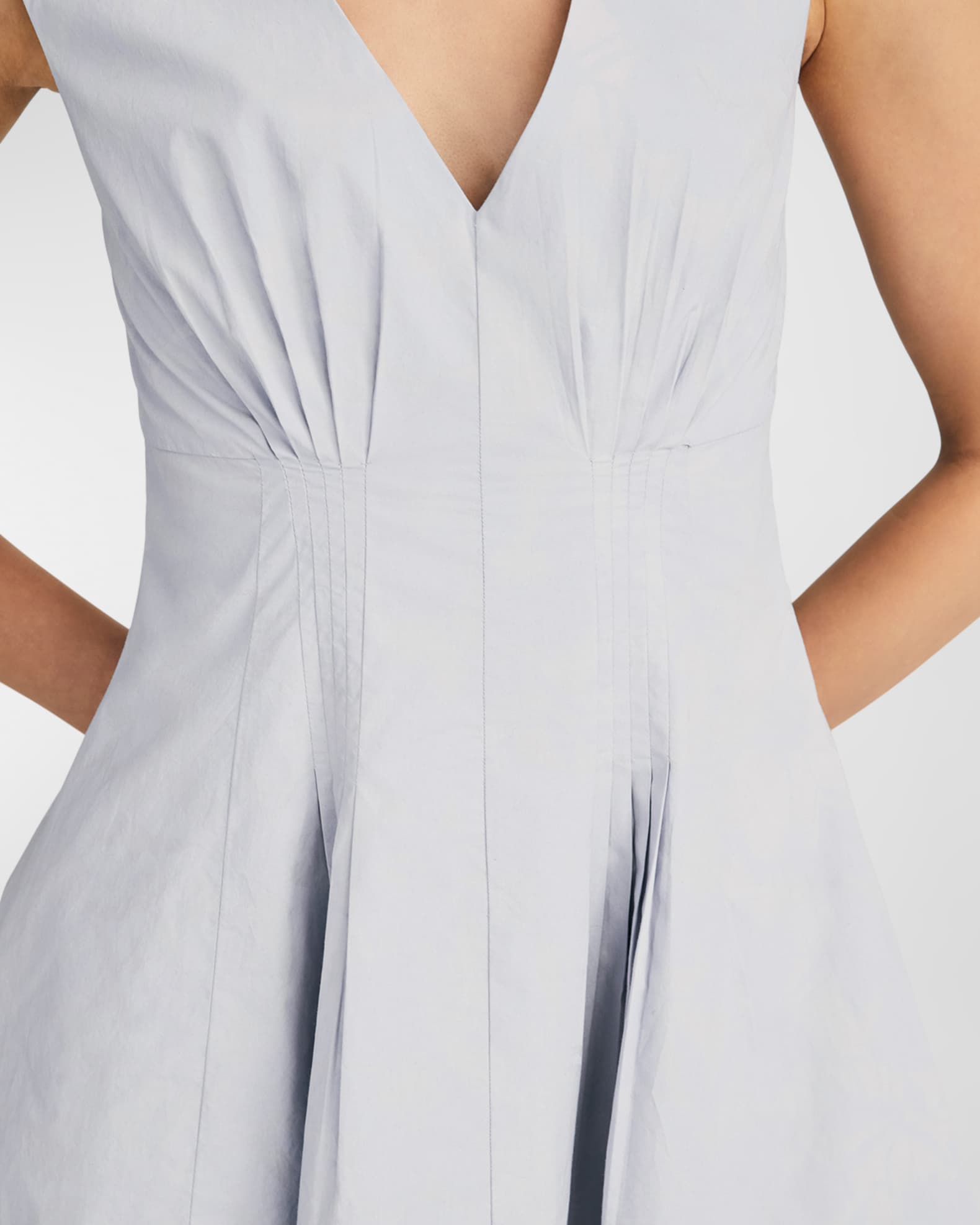 Derek Lam 10 Crosby Concha Sleeveless V-Neck Mini Dress | Neiman Marcus