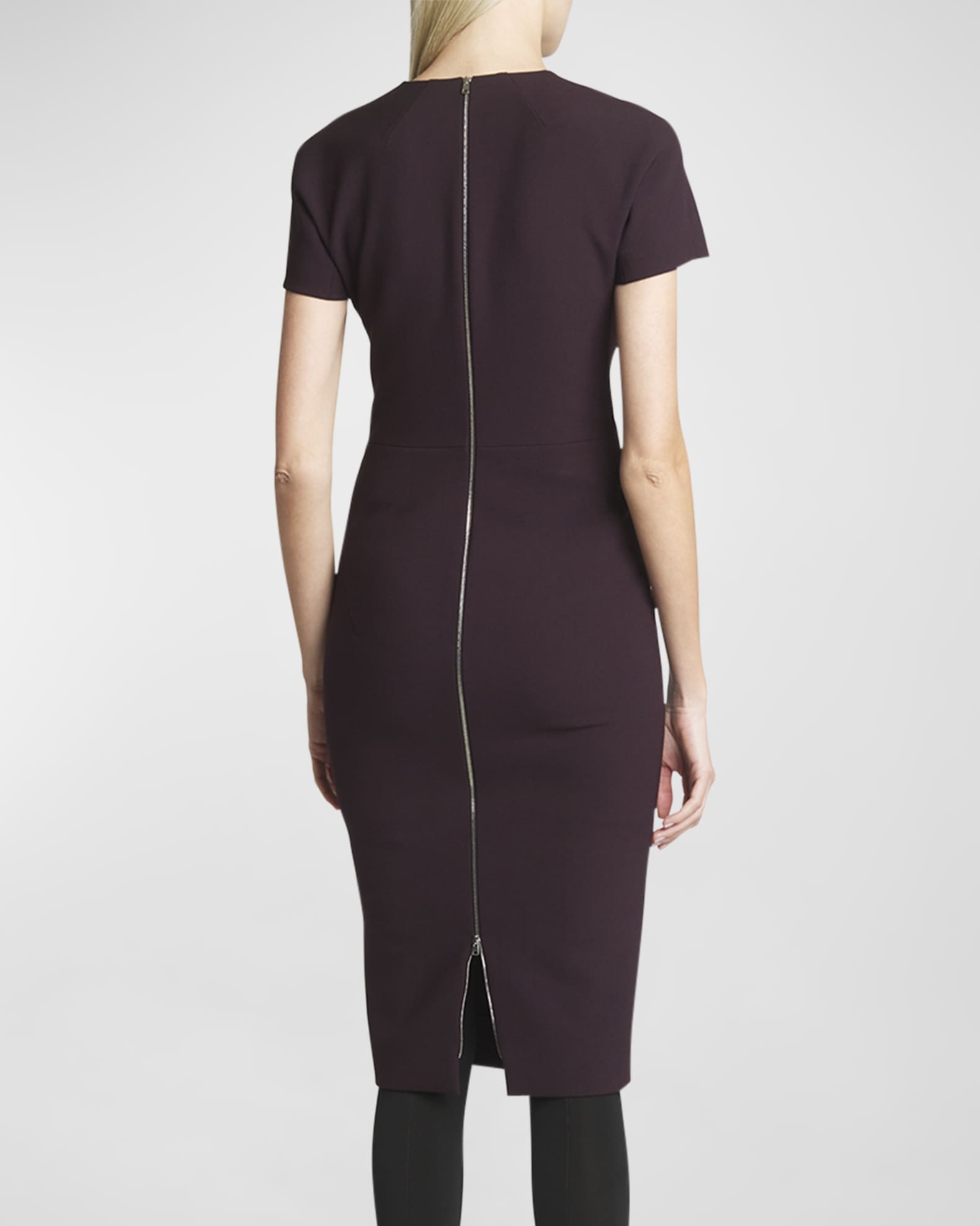 Victoria Beckham T-Shirt Sheath Dress with Back Zipper | Neiman Marcus
