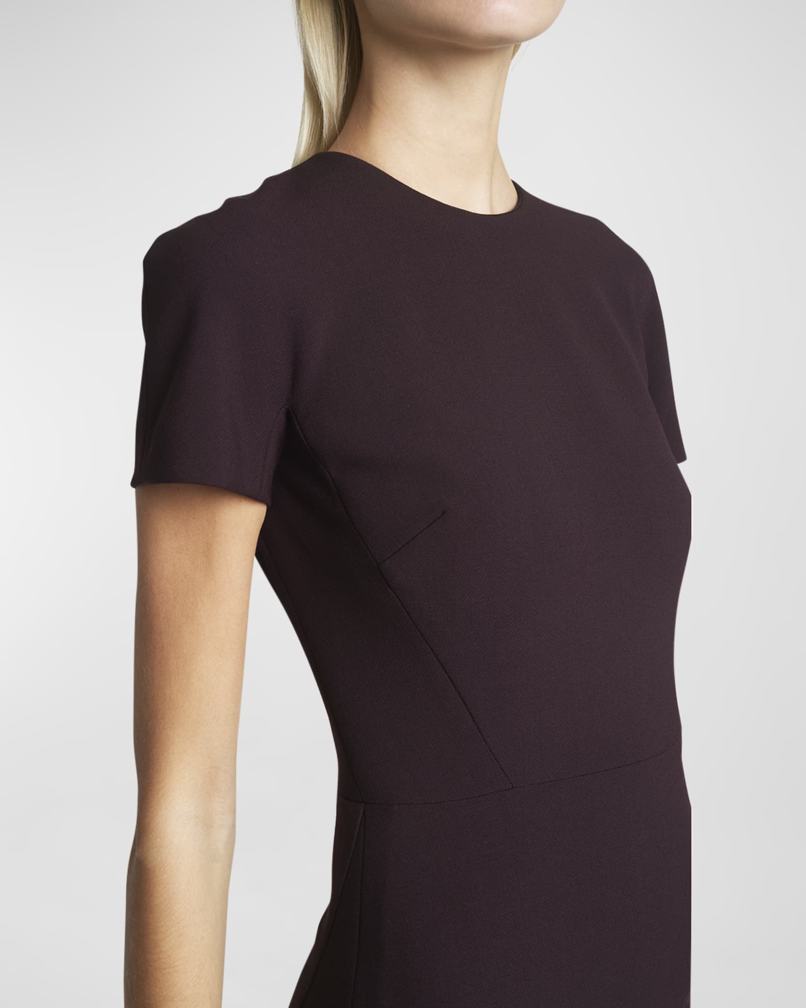 Victoria Beckham T-Shirt Sheath Dress with Back Zipper | Neiman Marcus