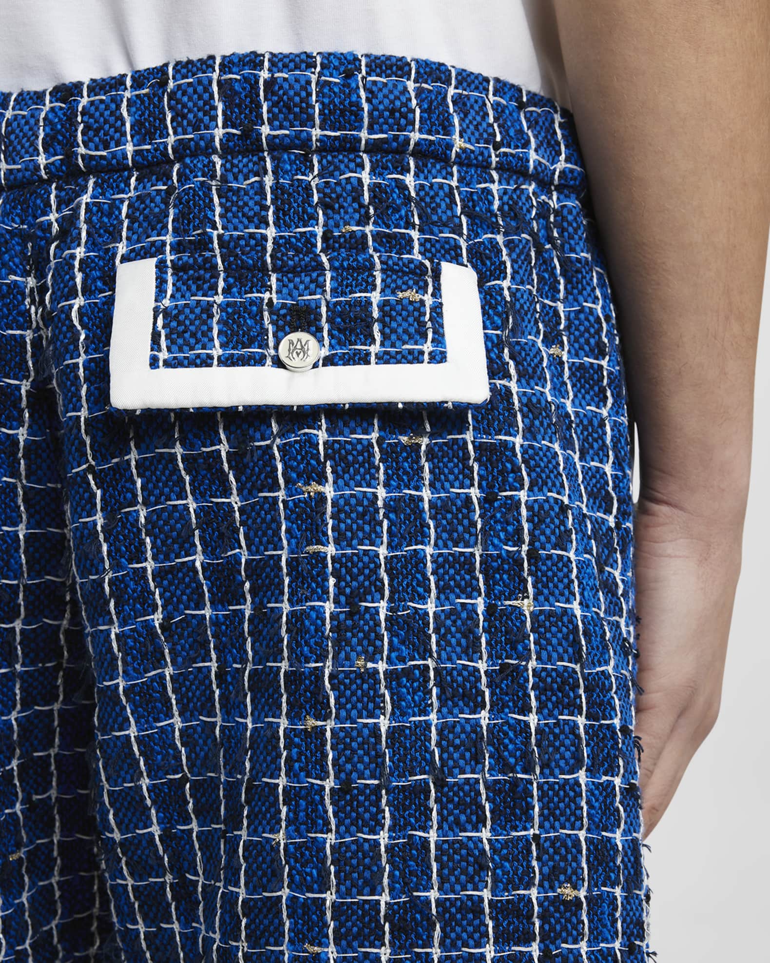 Amiri Men's Boucle Check Shorts | Neiman Marcus