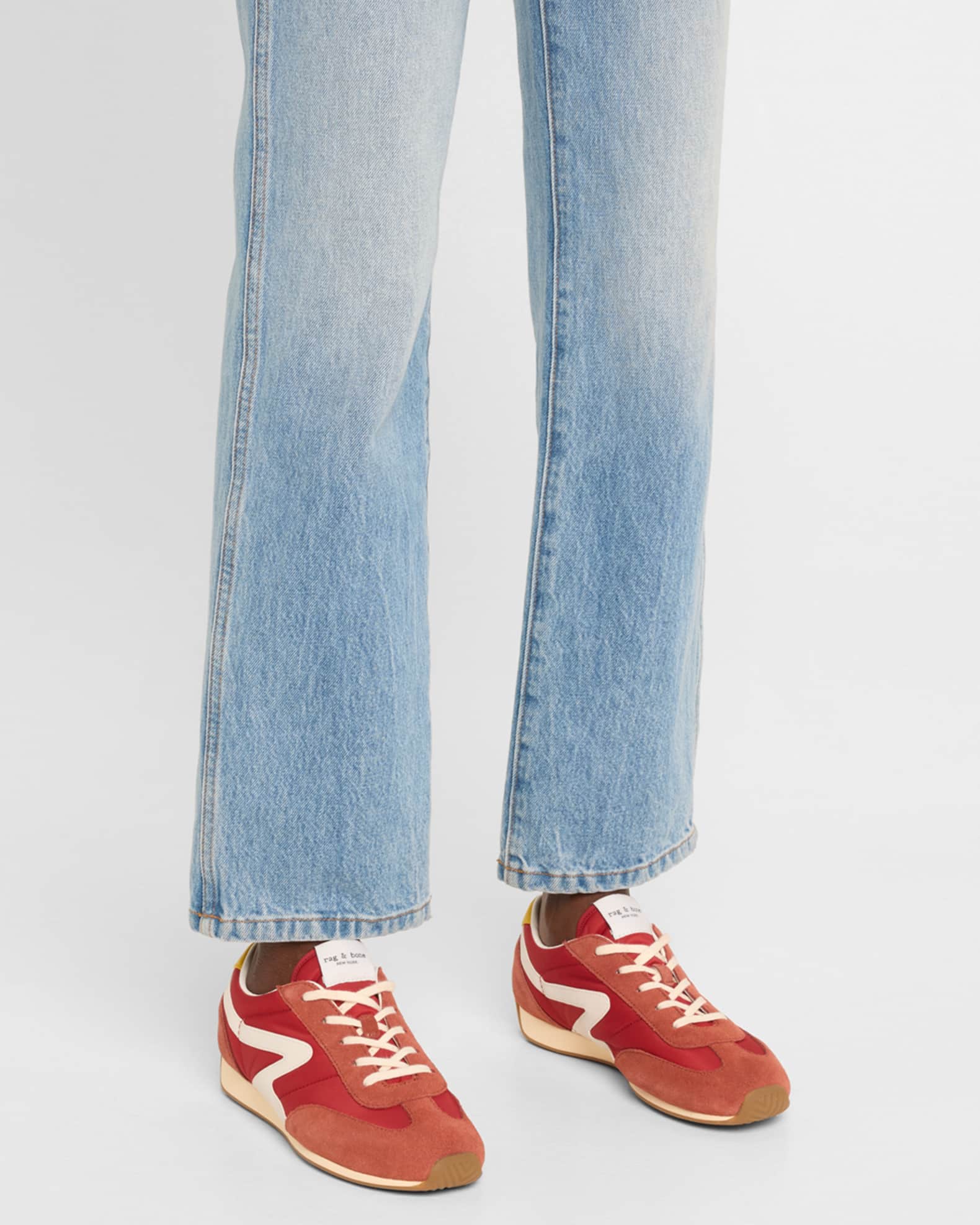 Rag & Bone Retro Mixed Leather Runner Sneakers | Neiman Marcus