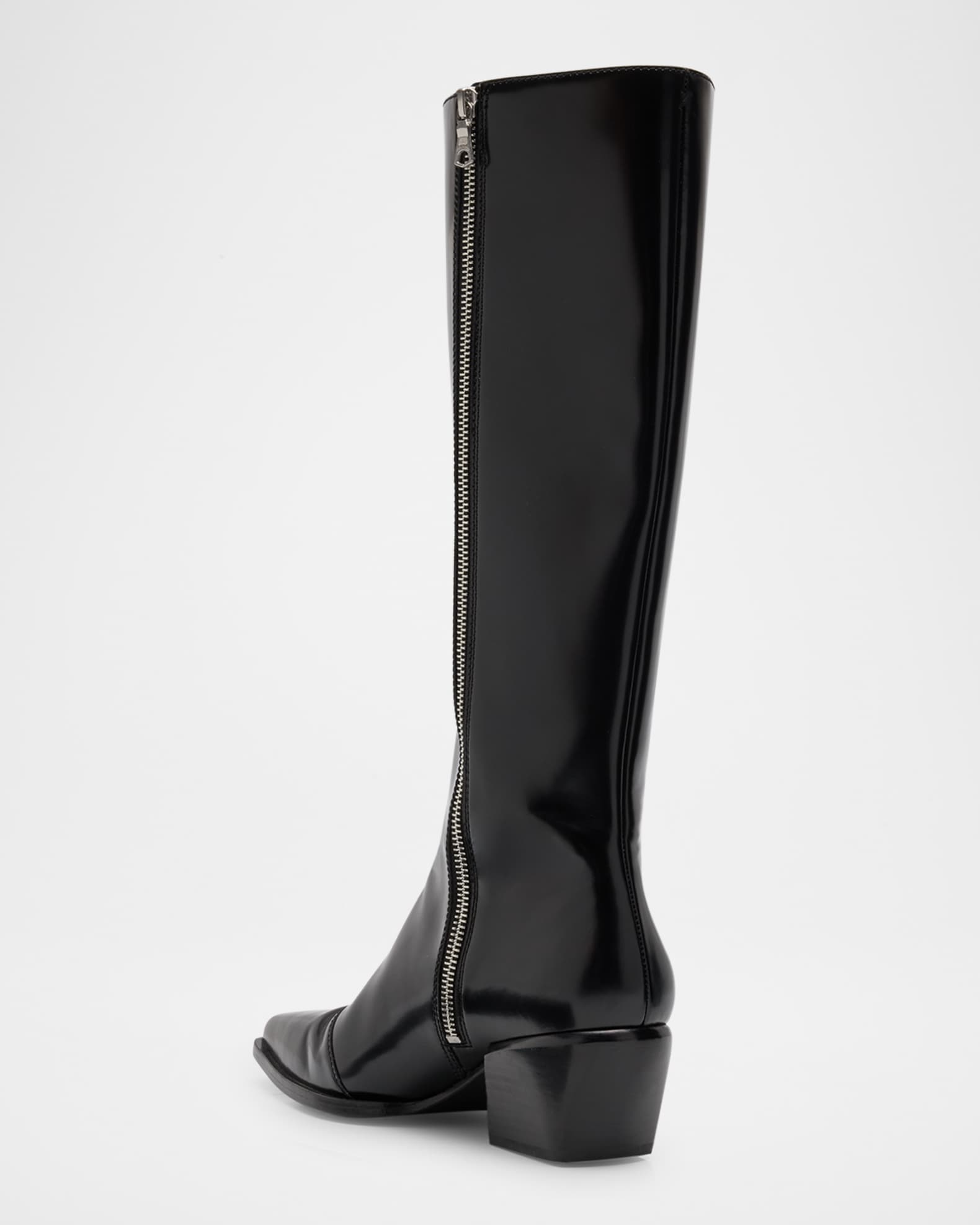 Rag & Bone Joni Leather Zip Knee Boots | Neiman Marcus
