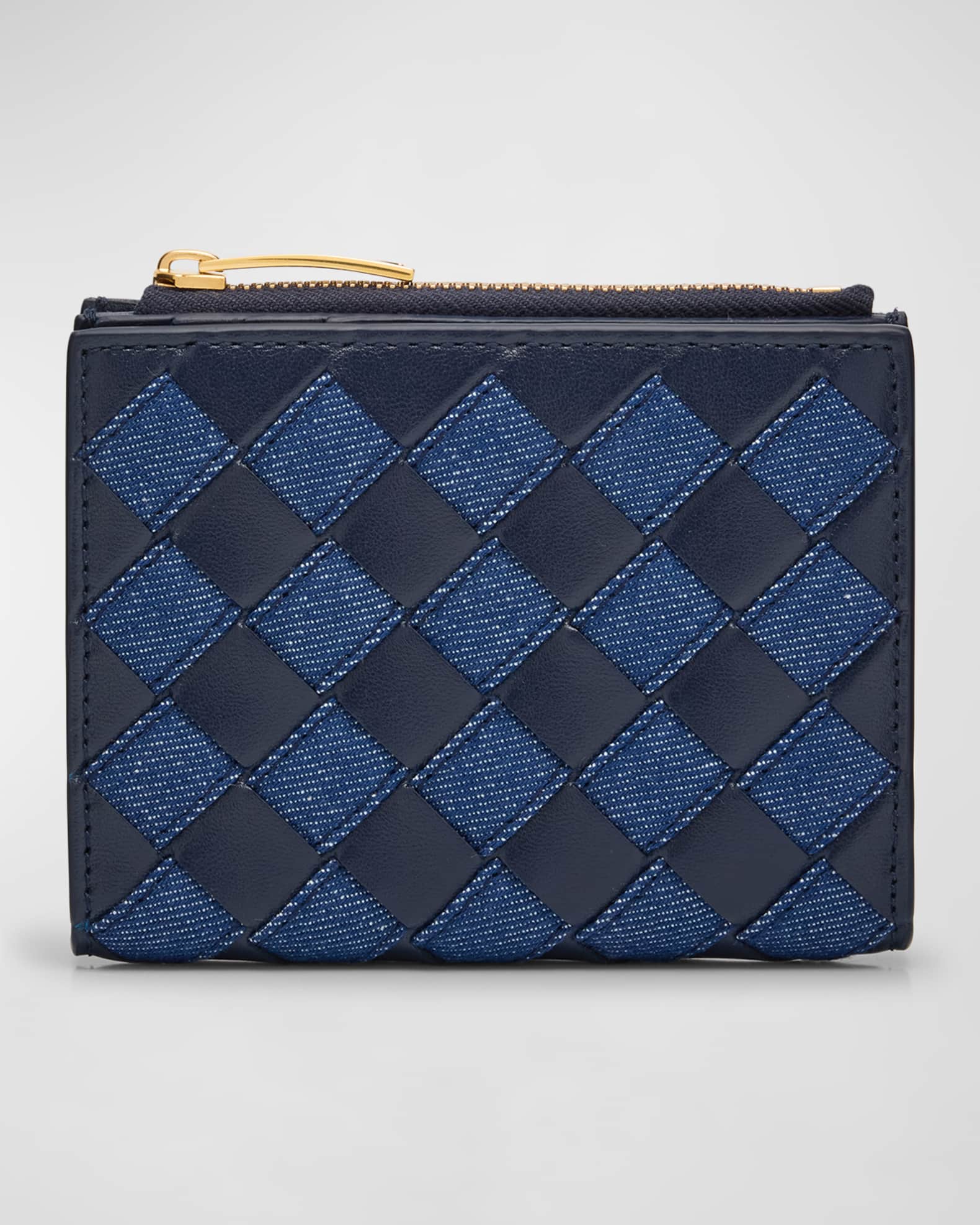 Bottega Veneta Small Bifold Denim Wallet | Neiman Marcus