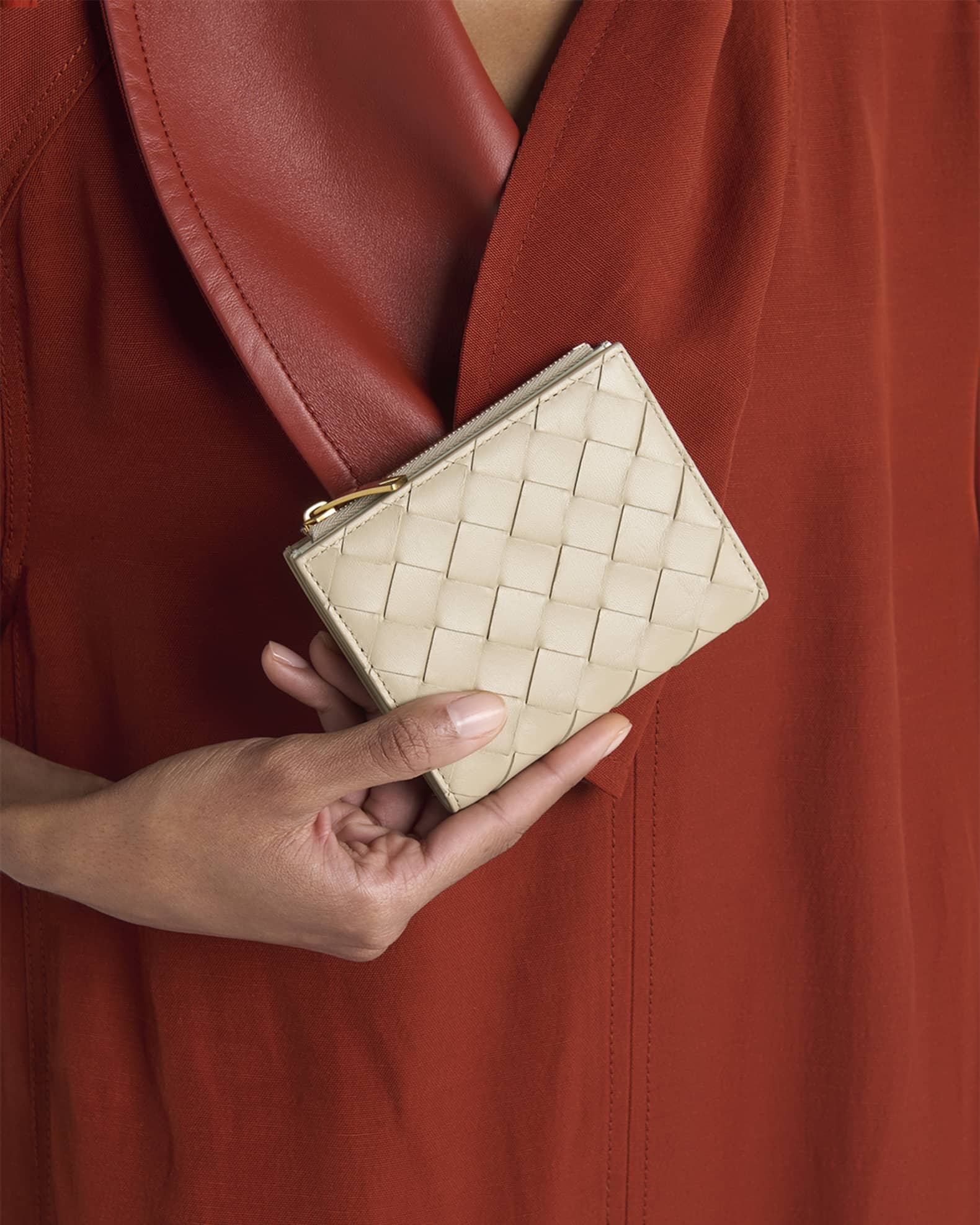 Bottega Veneta Small Bifold Leather Wallet | Neiman Marcus