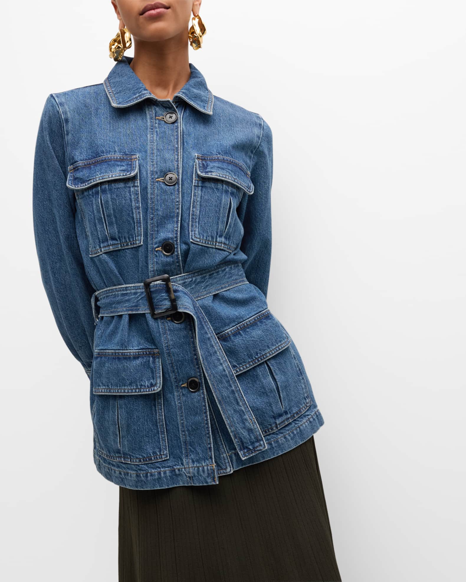 FRAME Denim Safari Jacket | Neiman Marcus