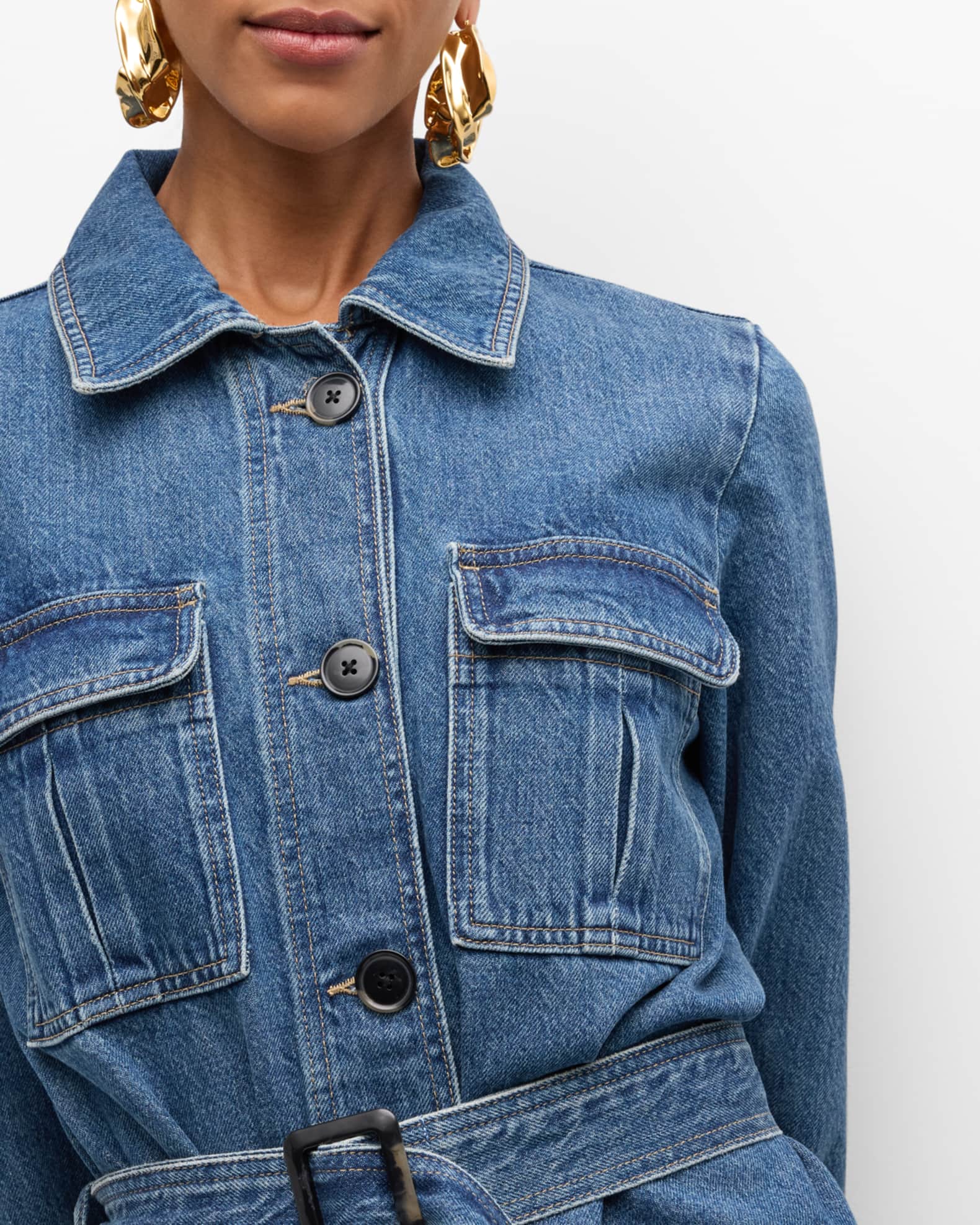 FRAME Denim Safari Jacket | Neiman Marcus