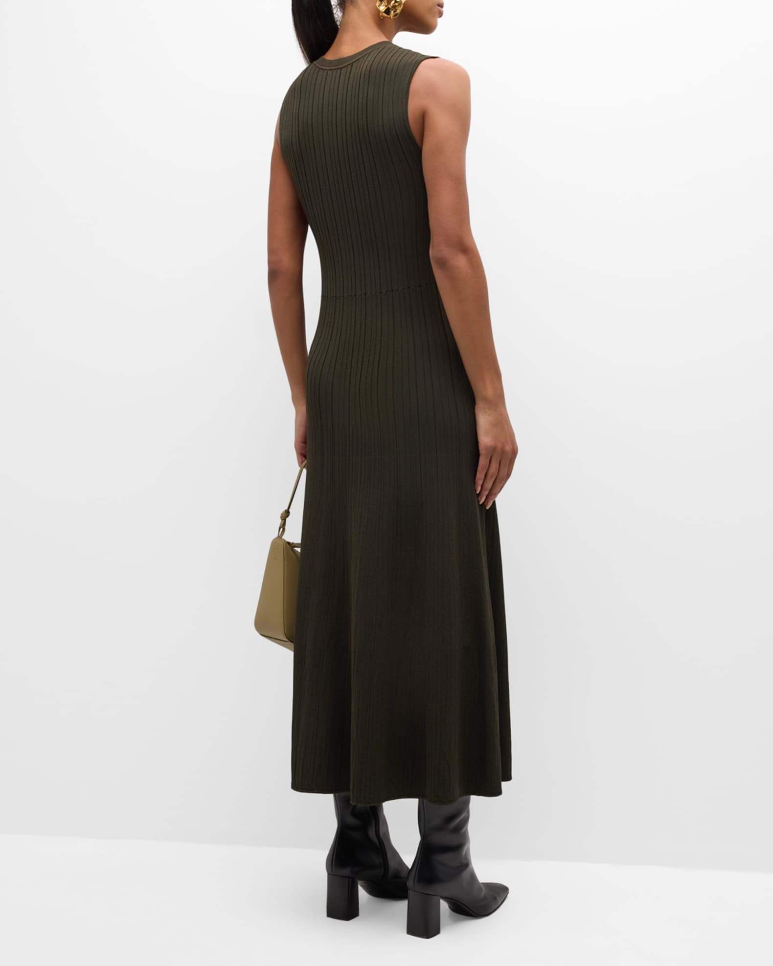 FRAME Sleeveless Ribbed Sweater Dress | Neiman Marcus
