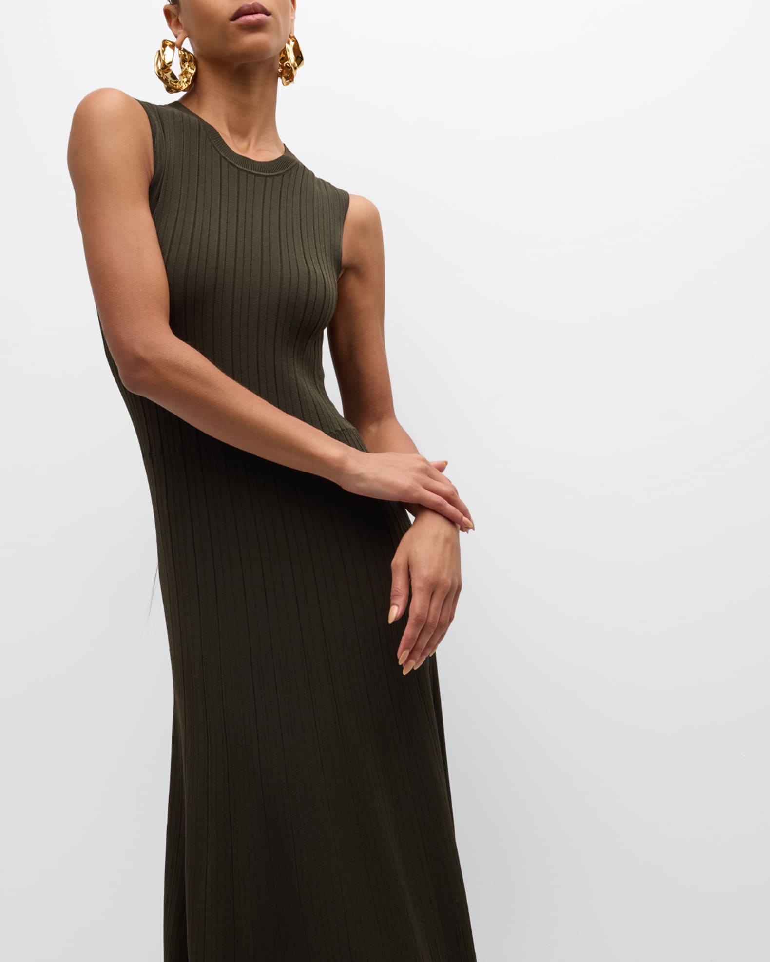 FRAME Sleeveless Ribbed Sweater Dress | Neiman Marcus