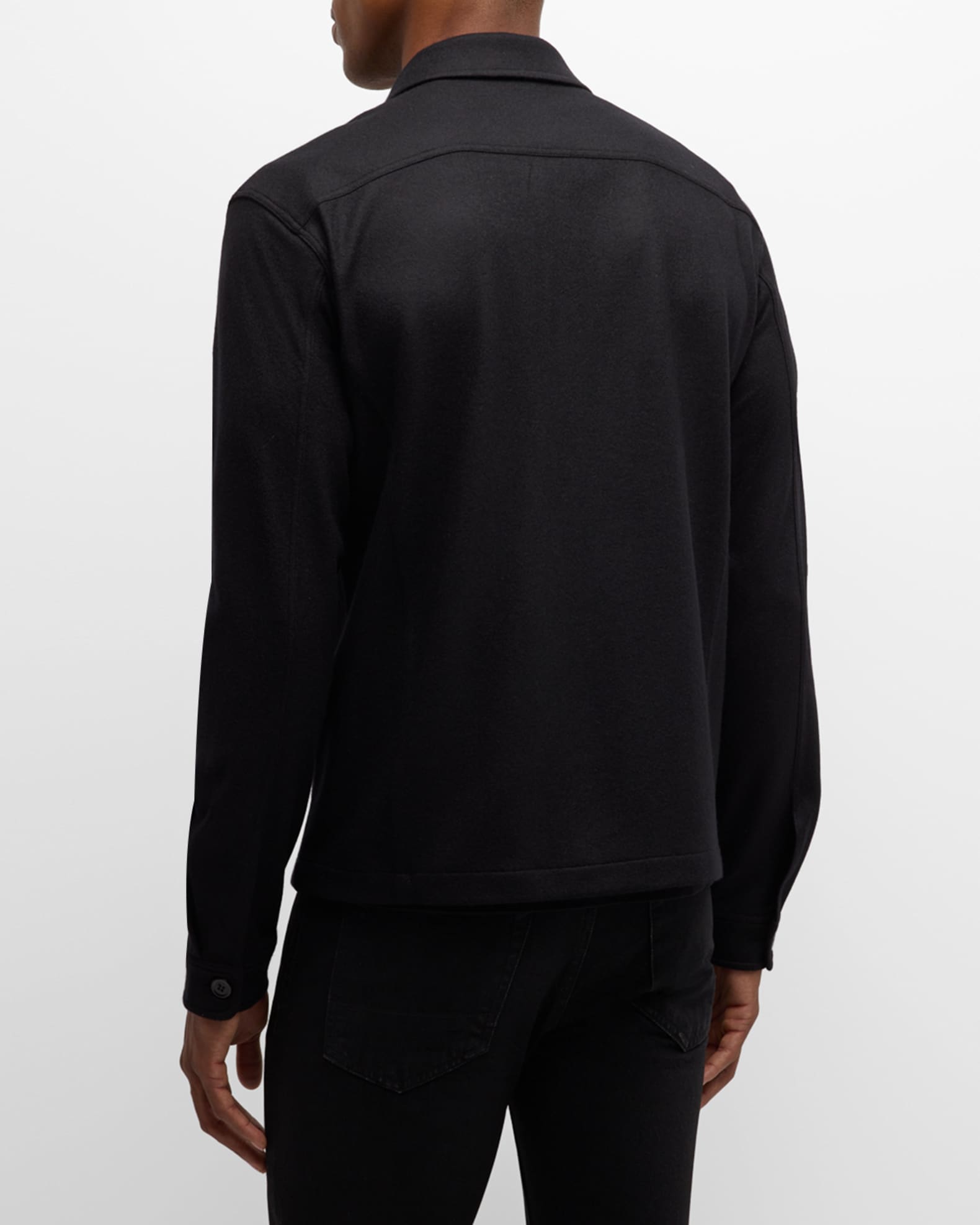 TOM FORD Men's Cashmere Button-Front Overshirt | Neiman Marcus
