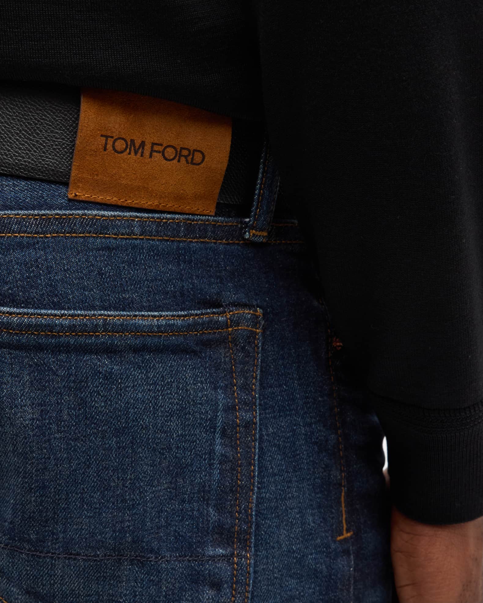 TOM FORD Men's Rinsed Selvedge Slim-Fit Jeans | Neiman Marcus