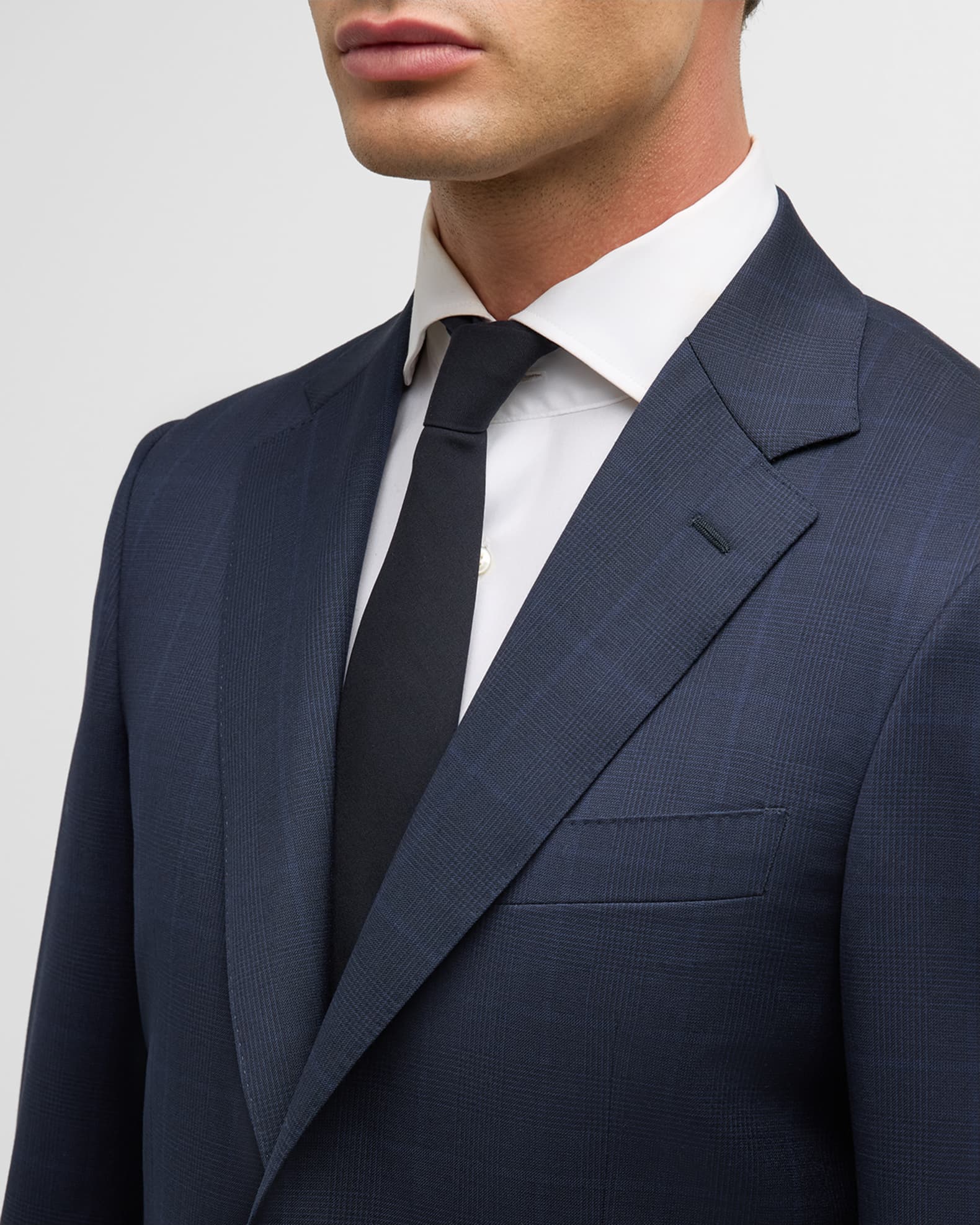Canali Men's Tonal Plaid Wool Suit | Neiman Marcus