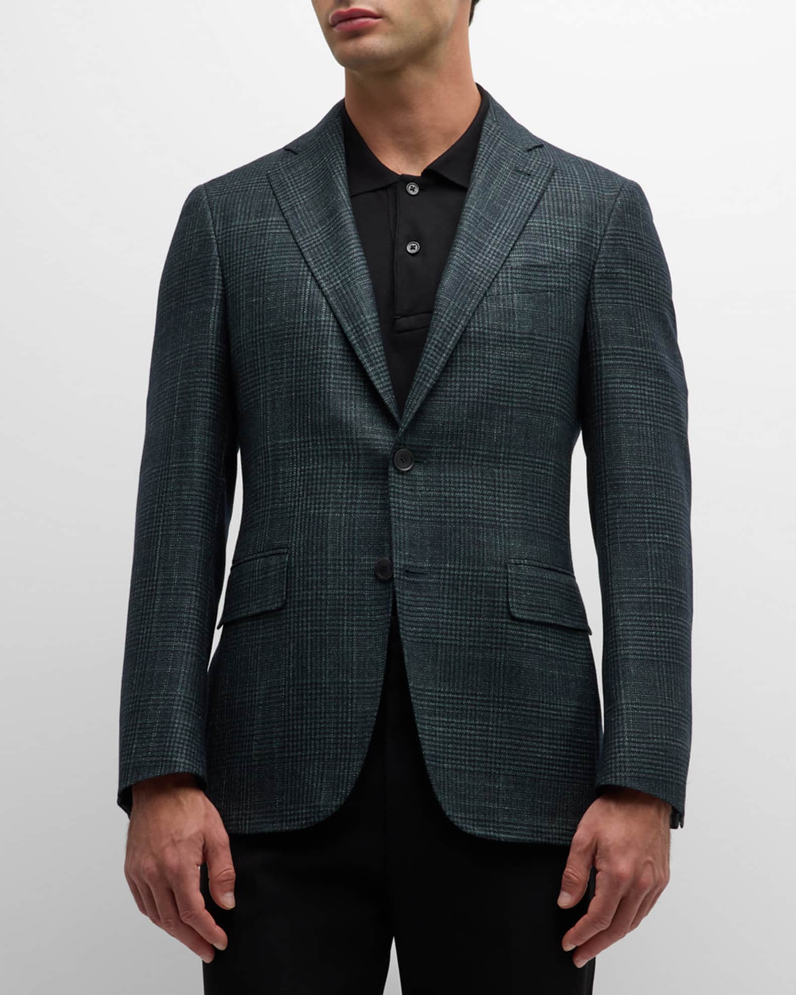Canali Men's Prince of Wales Sport Coat | Neiman Marcus