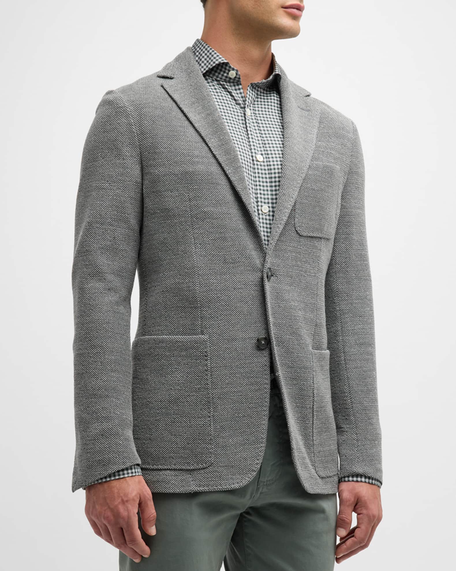 Canali Men's Textured Jacket | Neiman Marcus