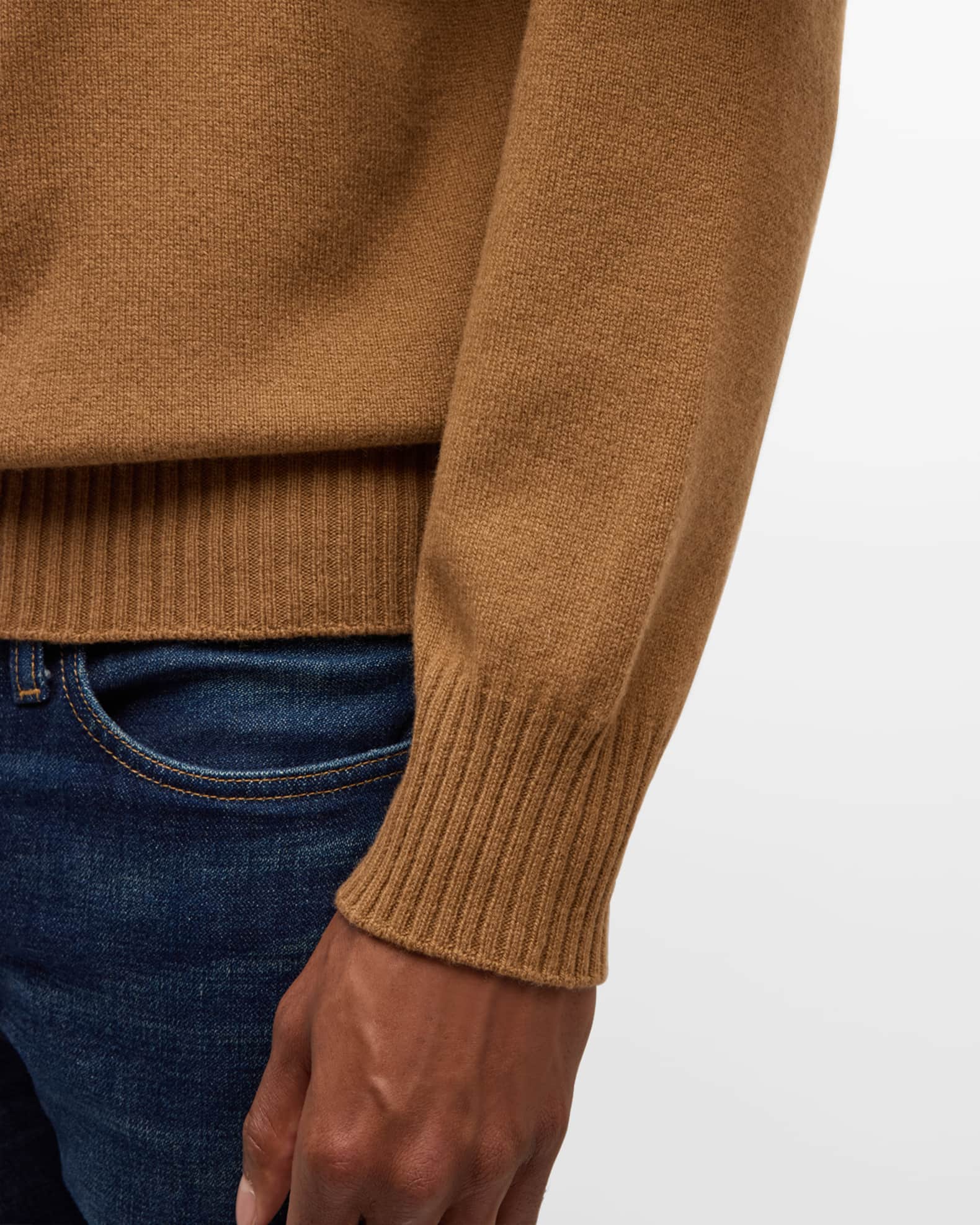 TOM FORD Men's Wool Cashmere Half-Button Sweater | Neiman Marcus