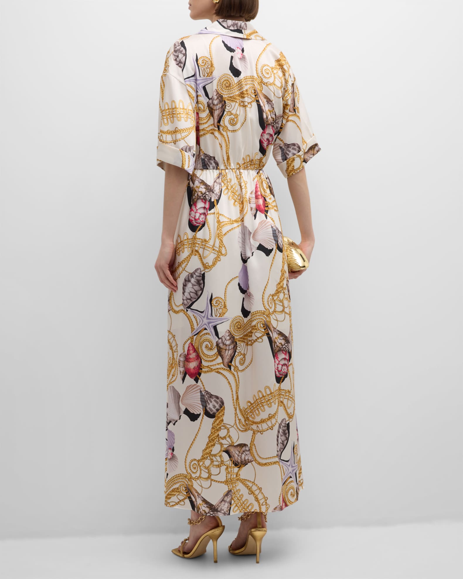 Ungaro Winny Shell-Print Maxi Dress | Neiman Marcus