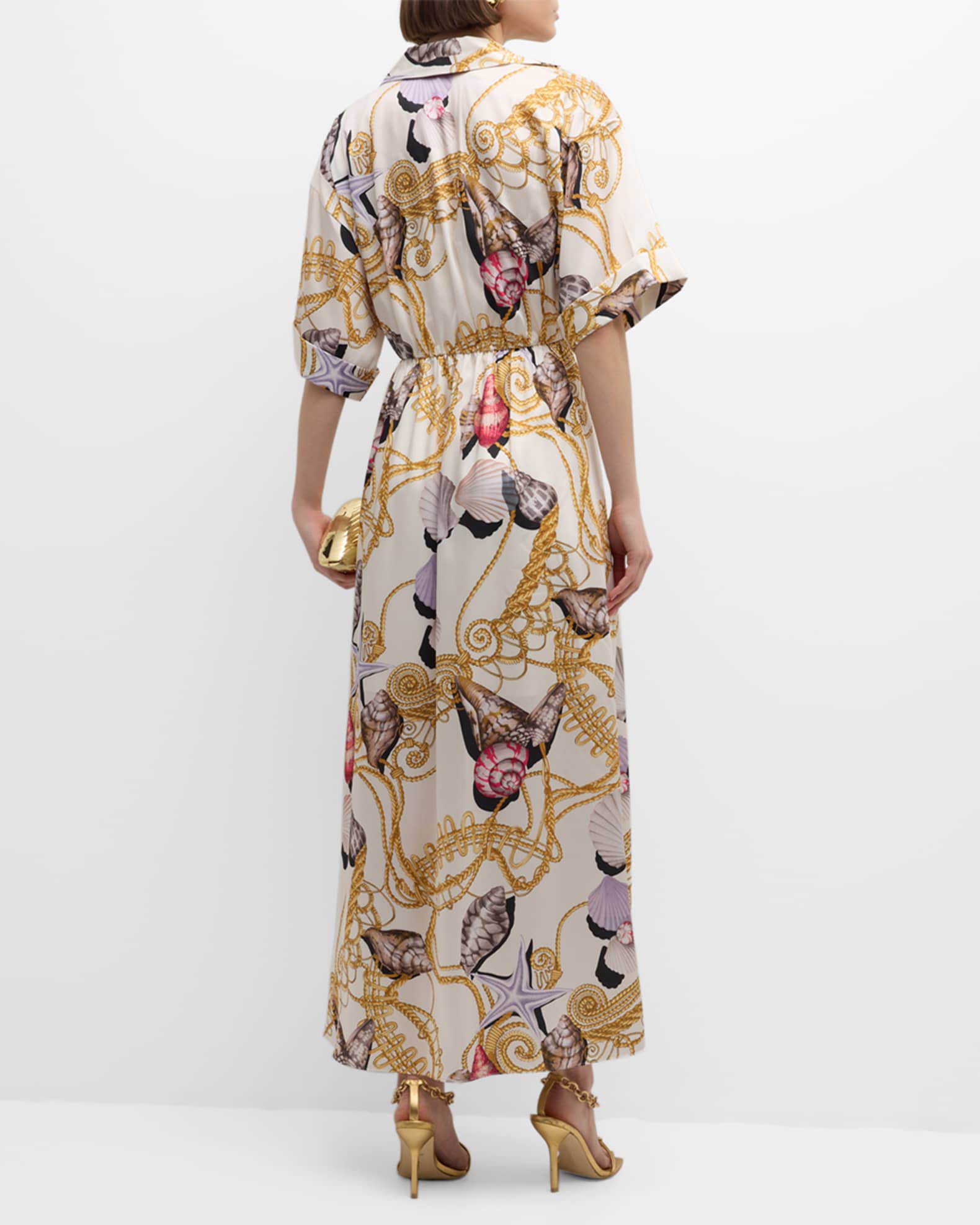 Ungaro Winny Shell-Print Maxi Dress | Neiman Marcus