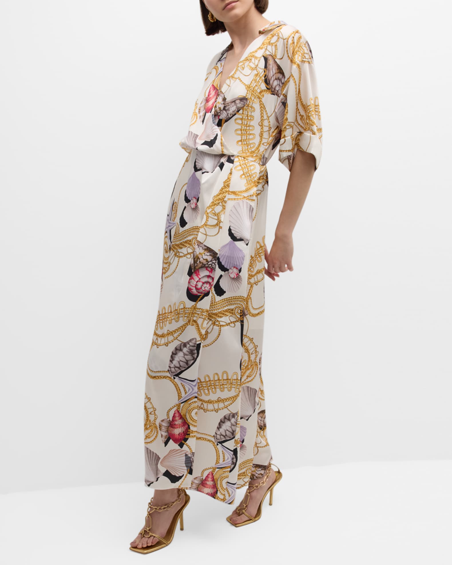 Ungaro Winny Shell-Print Maxi Dress | Neiman Marcus