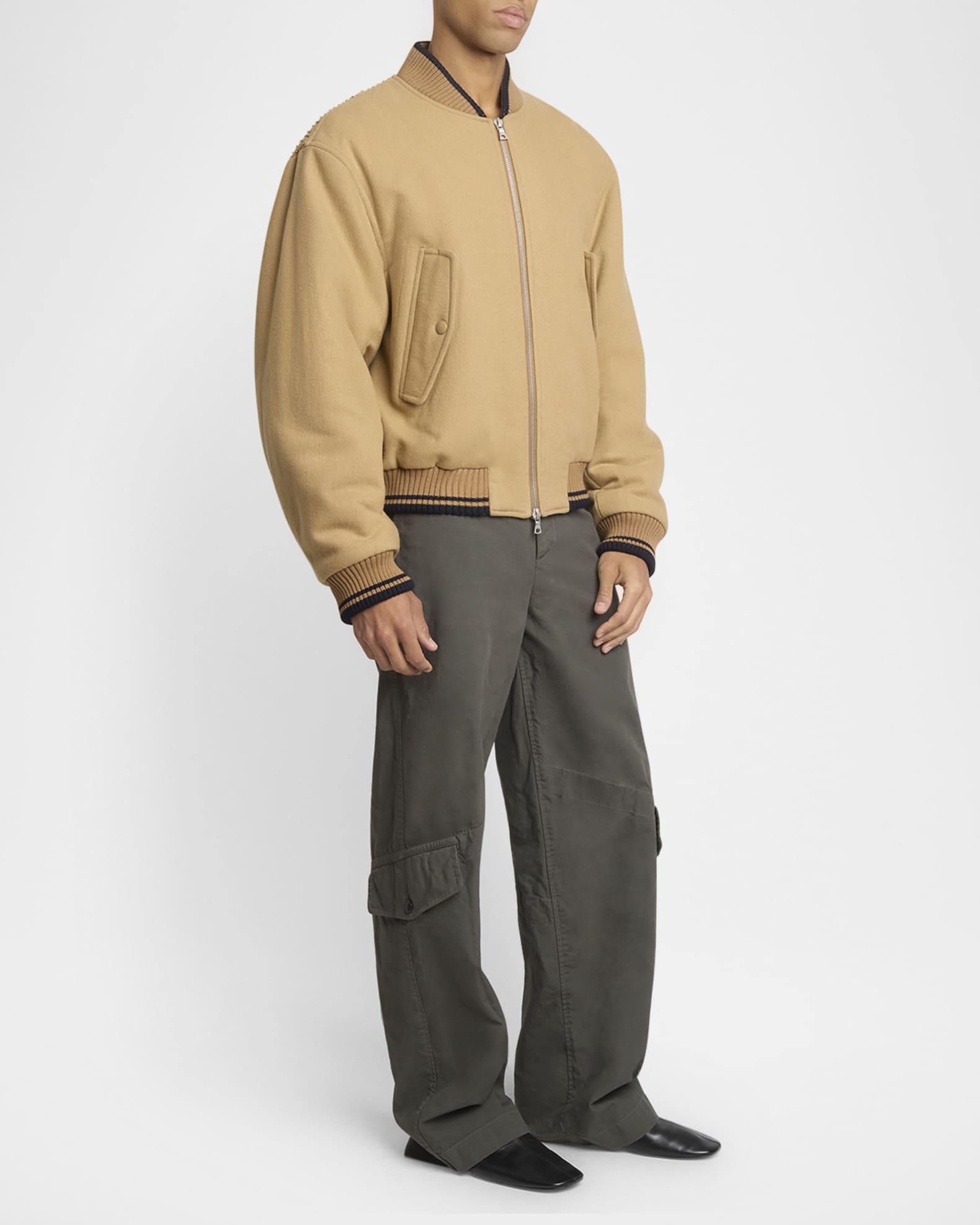 Dries Van Noten Men's Verso Tris Embellished Bomber Jacket | Neiman Marcus