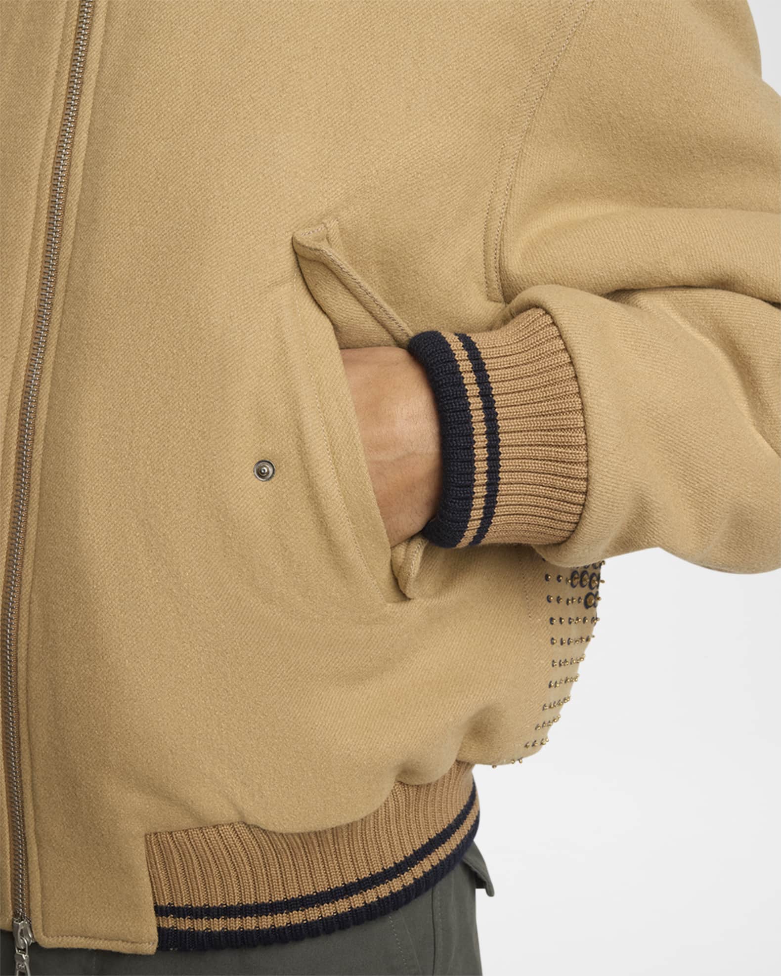 Dries Van Noten Men's Verso Tris Embellished Bomber Jacket | Neiman Marcus