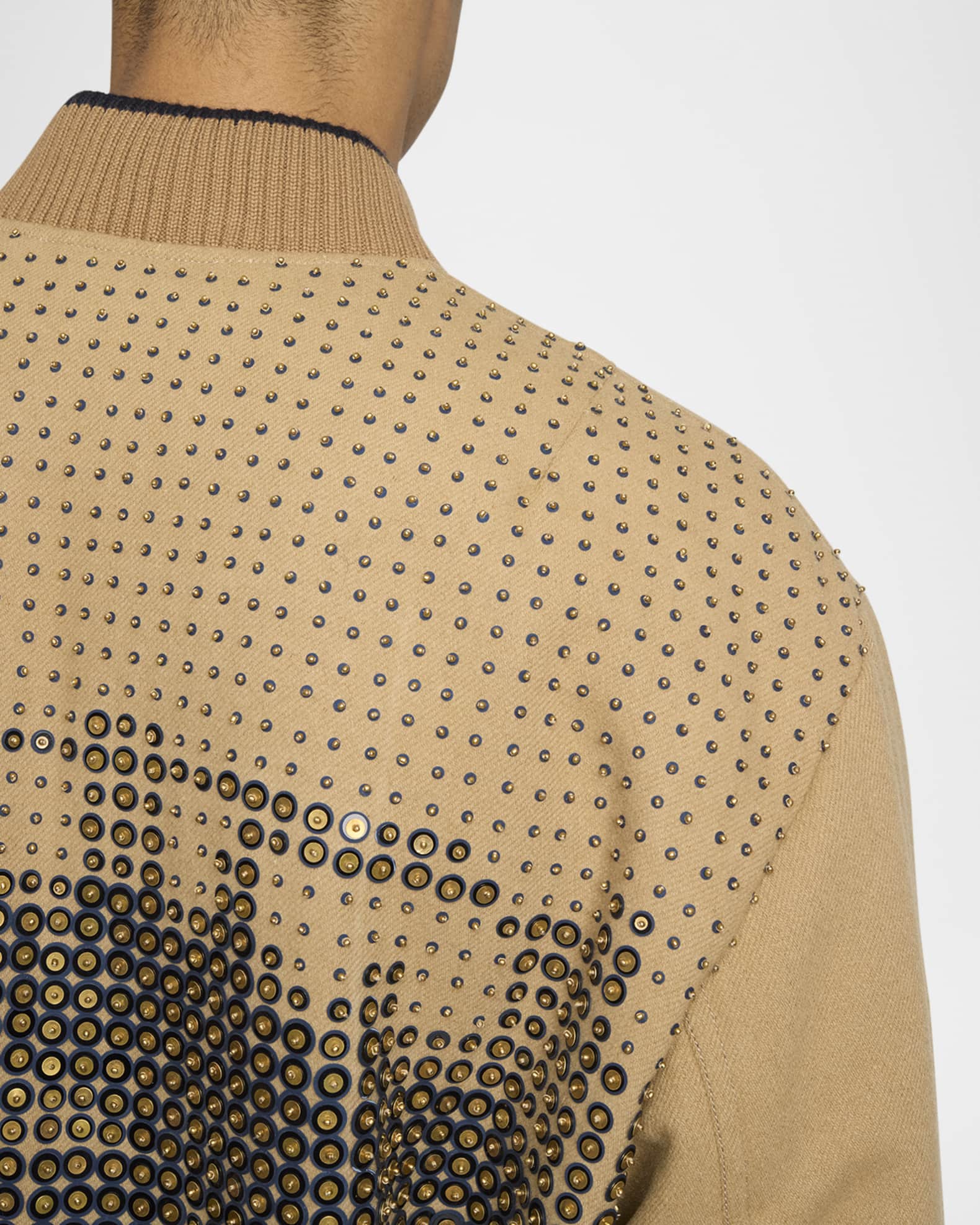 Dries Van Noten Men's Verso Tris Embellished Bomber Jacket | Neiman Marcus