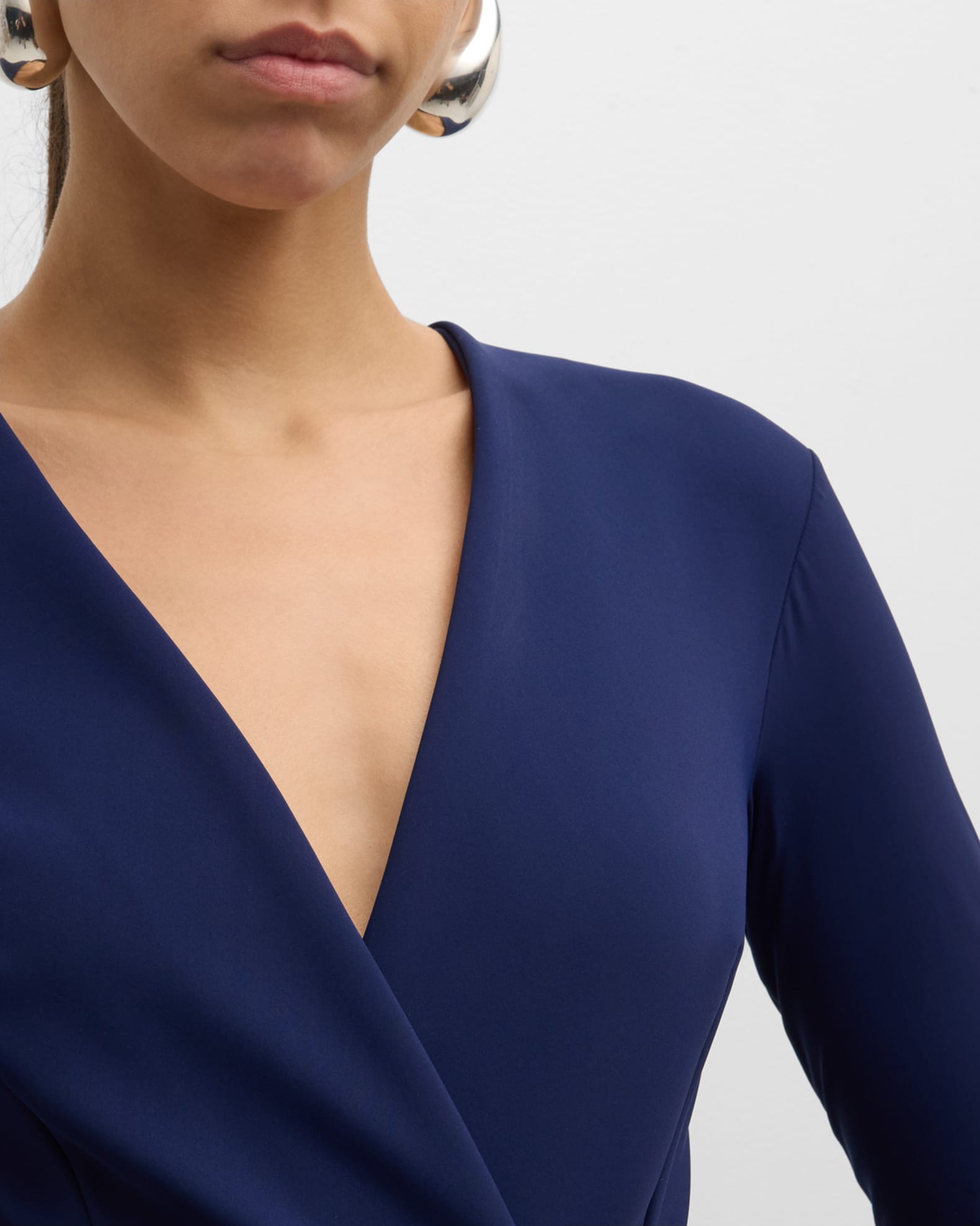 Chiara Boni La Petite Robe Surplice Bodycon Peplum Midi Dress | Neiman ...