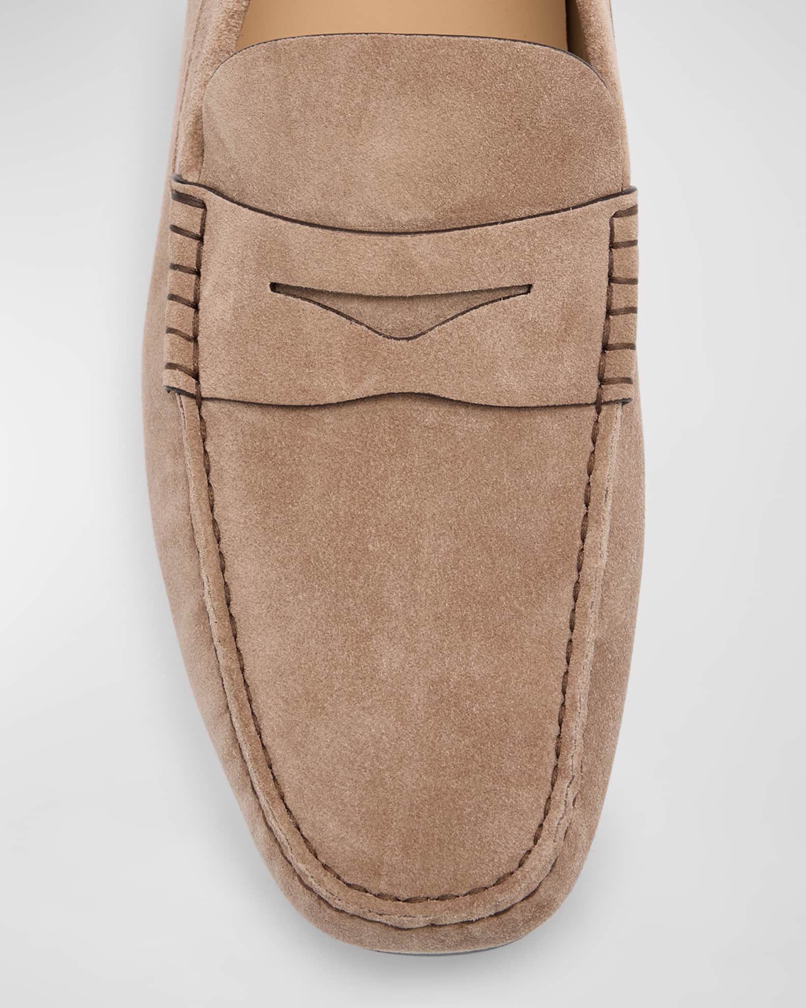 Tod's Men's Suede Penny Loafers | Neiman Marcus