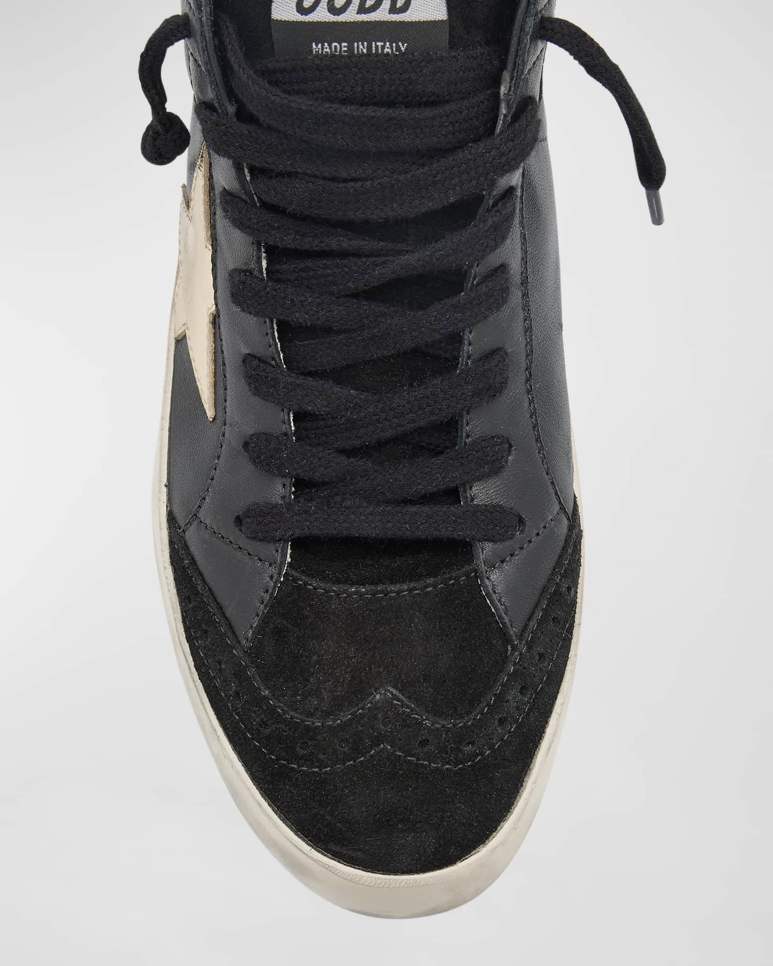 Golden Goose Mid Star Glitter Wave Leather Sneakers | Neiman Marcus